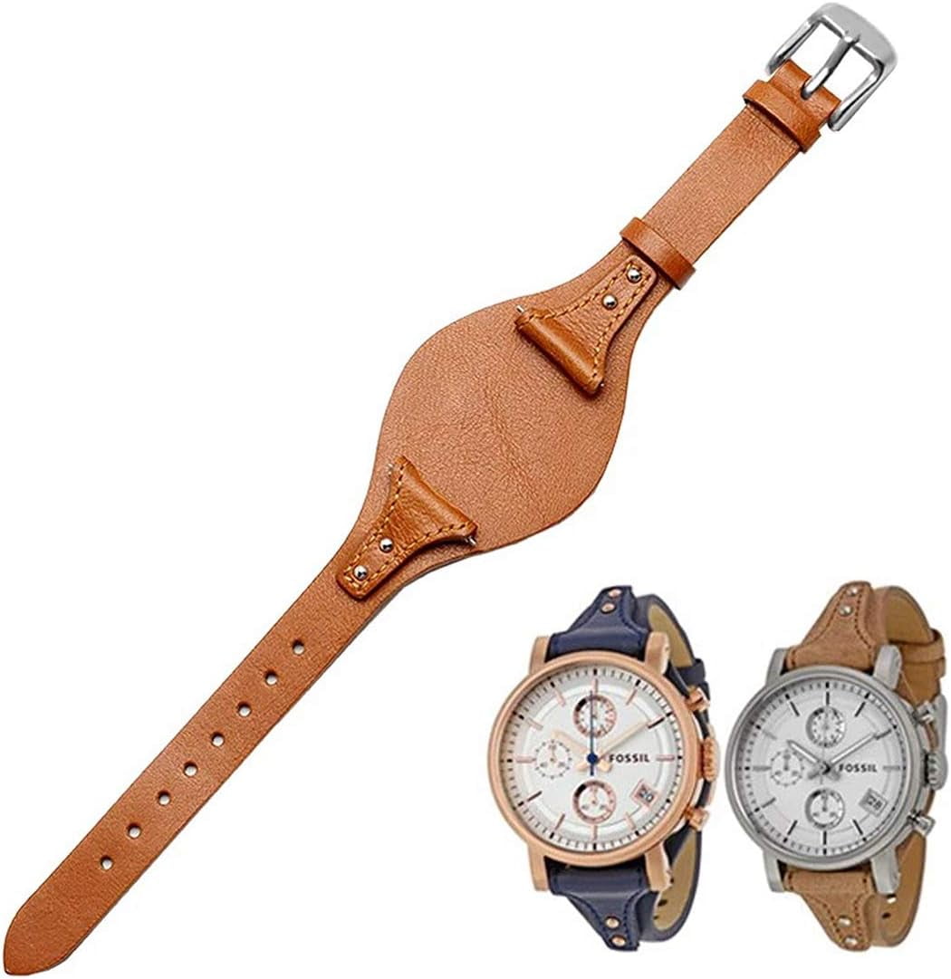 KAMIU Women's 18mm Quick Release Watch Band Genuine Calf Leather ...