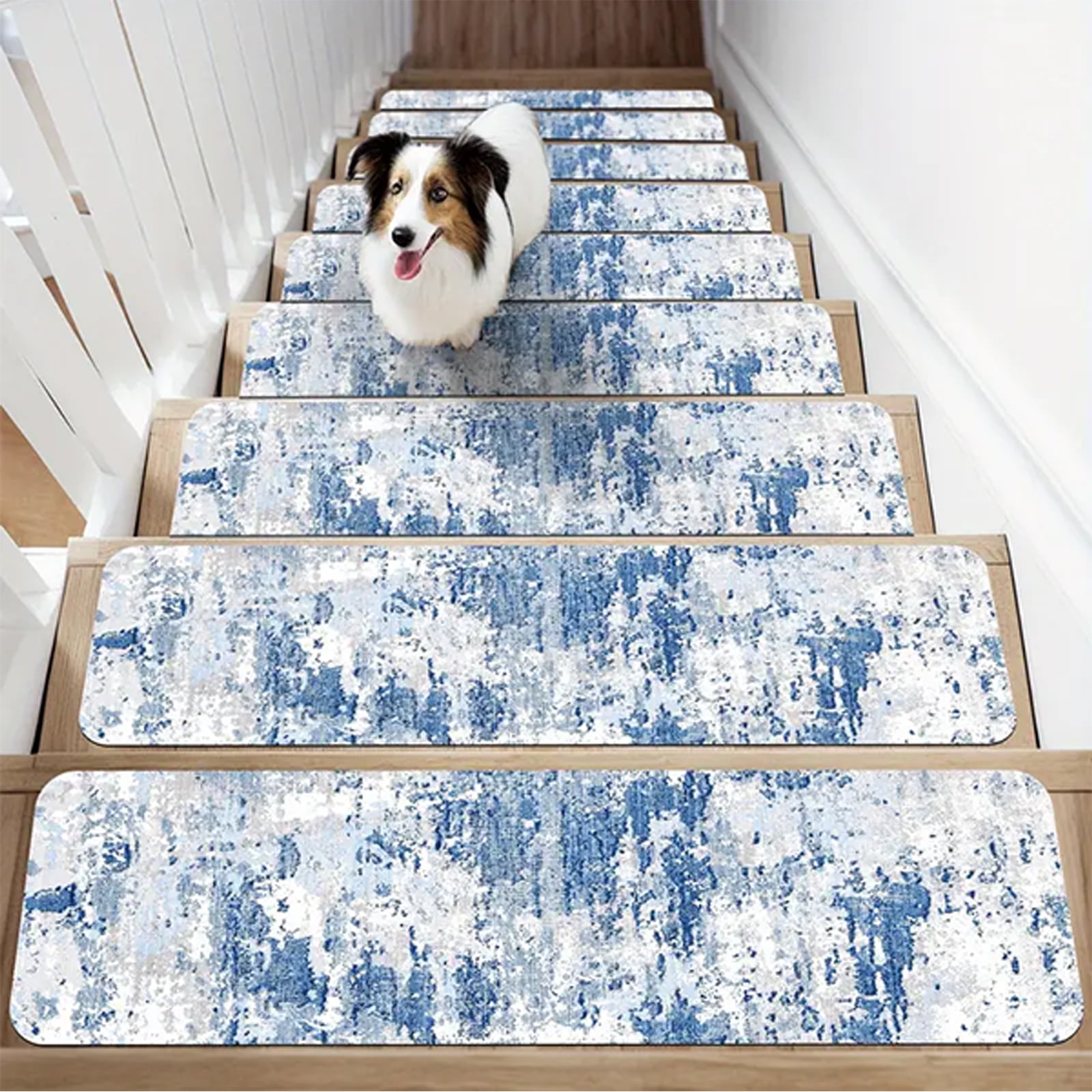 KAMOMA 8" x 30" Non Slip Stair Treads Set of 10, Edging Stair Runner ...