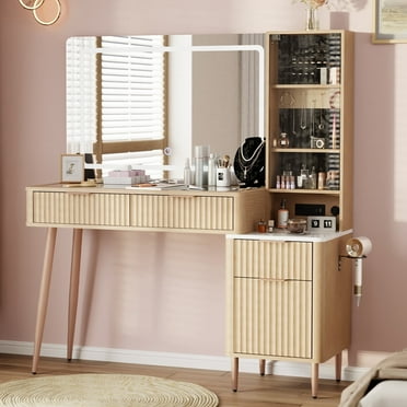 ELECWISH 24'' Small Makeup Vanity With Adjustable Brightness Mirror ...