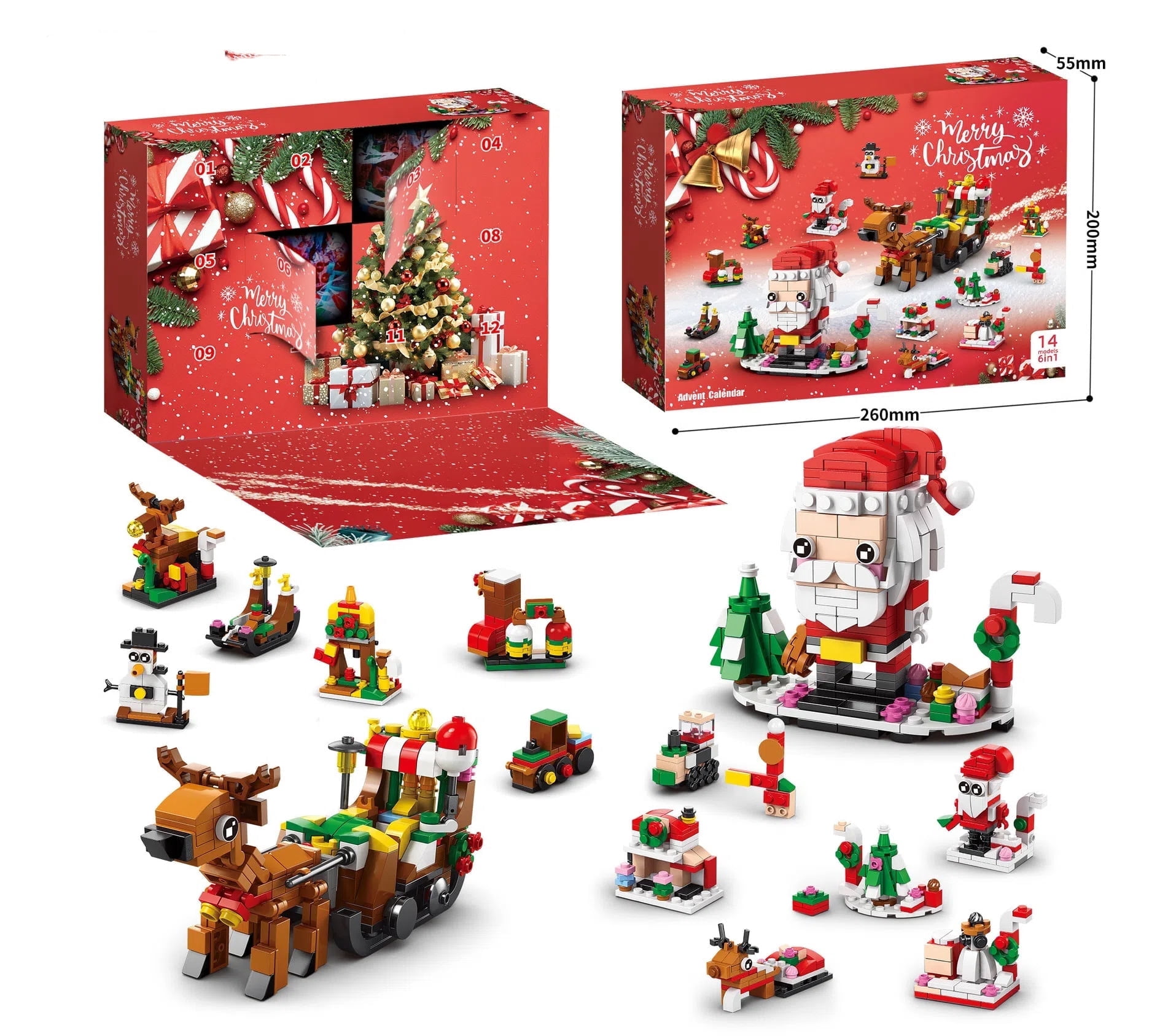 KAMUGO Advent Calendar Christmas Building Set , 12 Days Countdown Toys ...