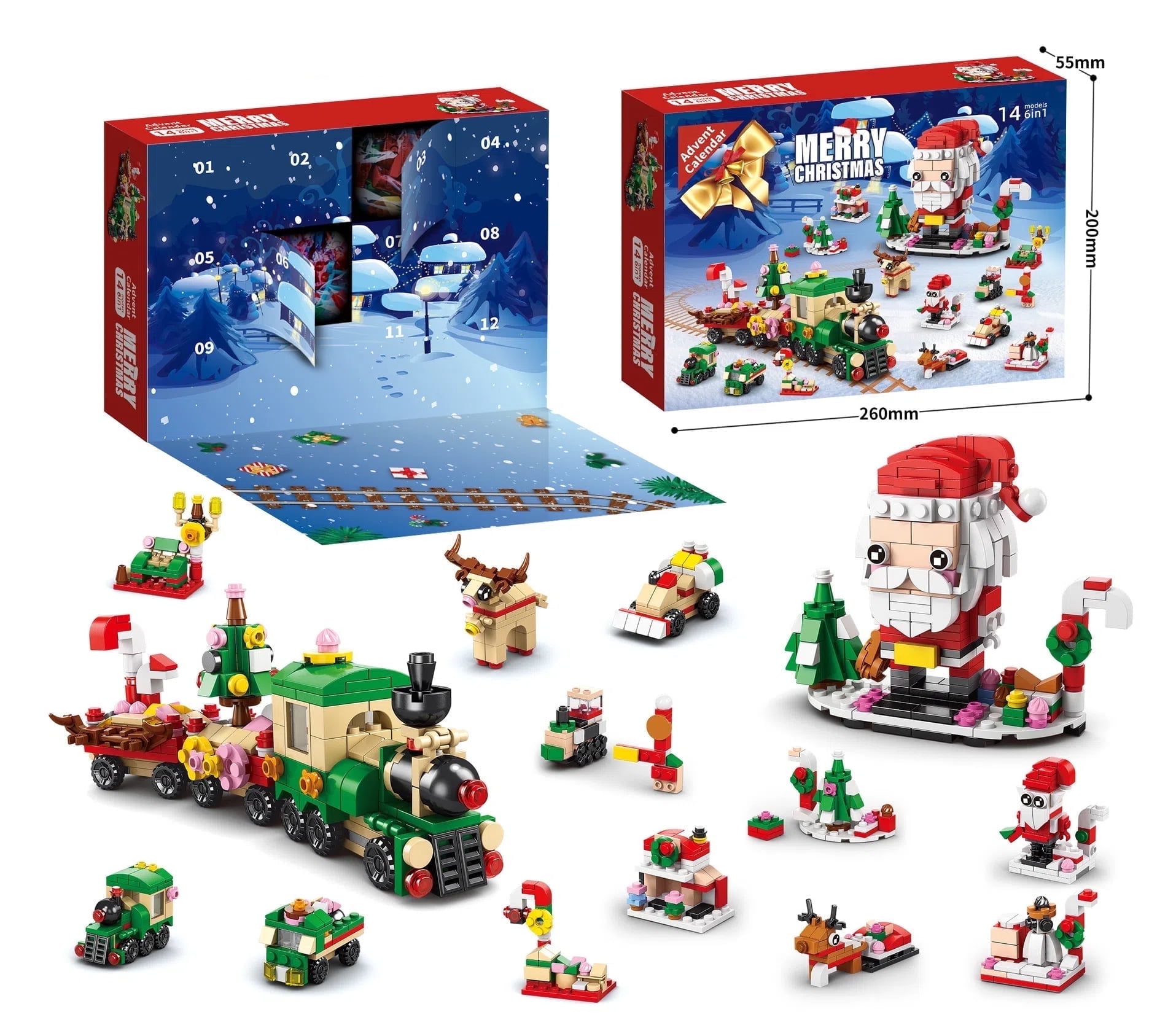 KAMUGO Advent Calendar Christmas Building Set , 12 Days Countdown Toys ...