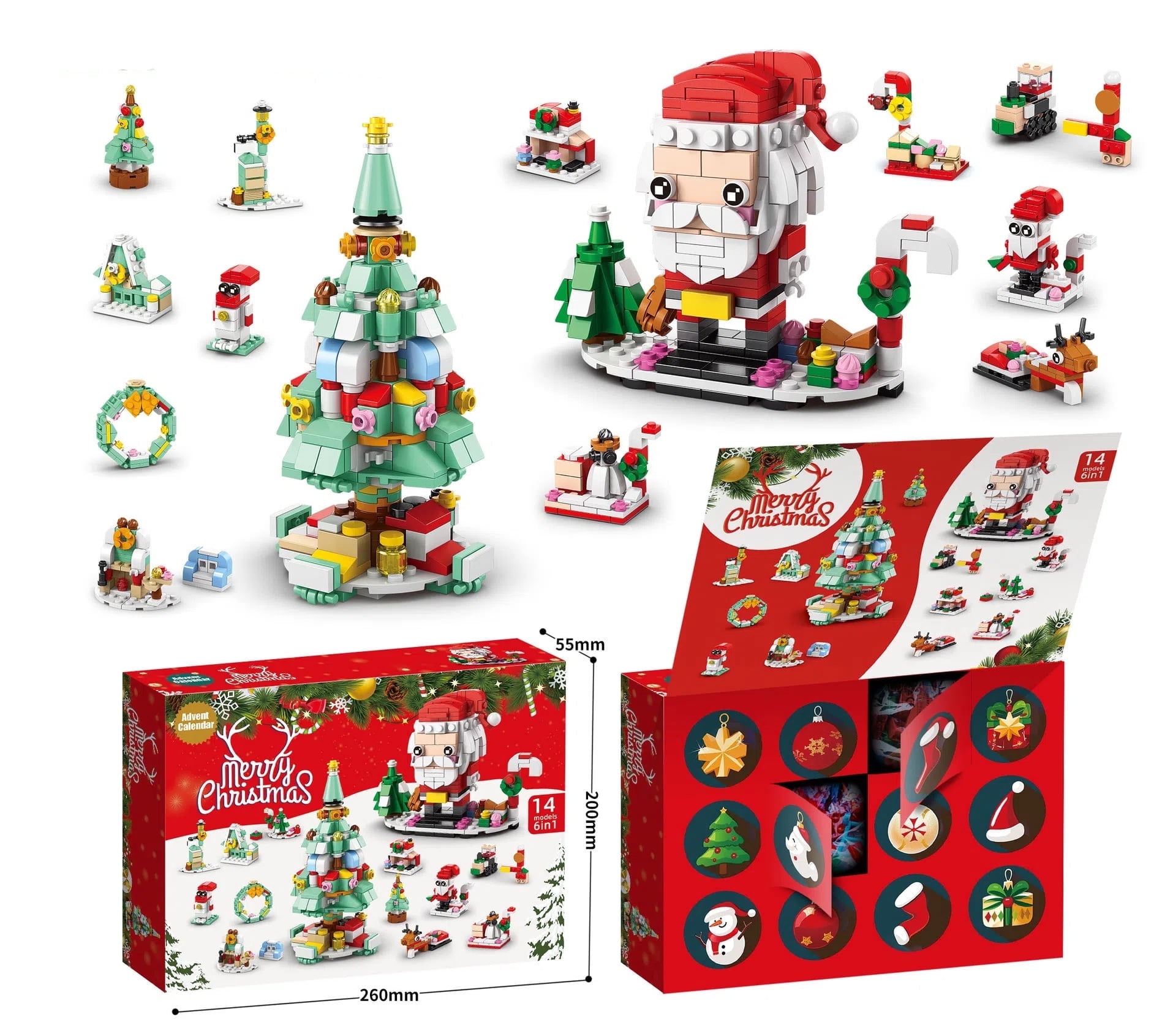 KAMUGO Advent Calendar Christmas Building Set , 12 Days Countdown Toys ...