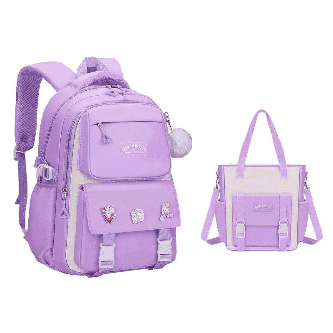 KAMUGO Girls Backpack Set 2Pcs,Bookbag and Shoulder Bag for Kids ...