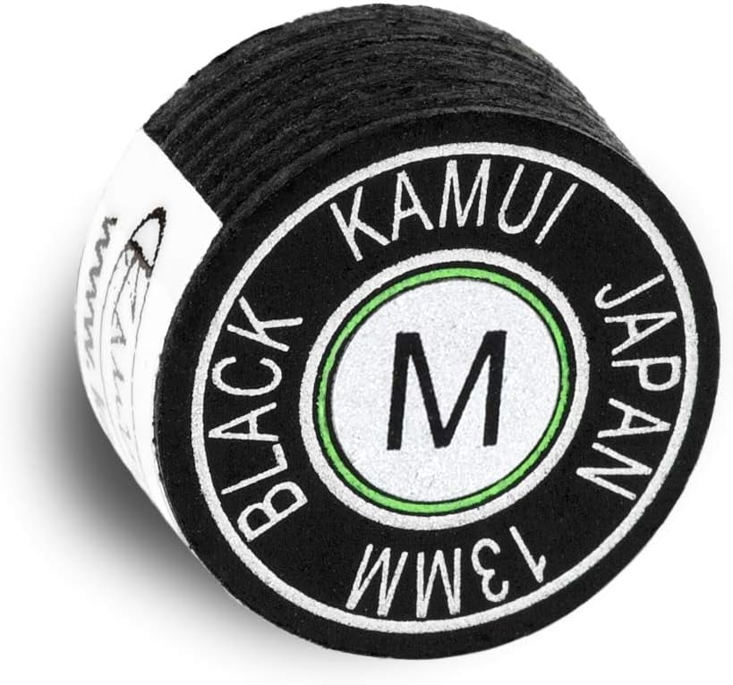 KAMUI Black Laminated Pool Billiard CUE TIP - 1 pc (Medium, 12.5 mm ...