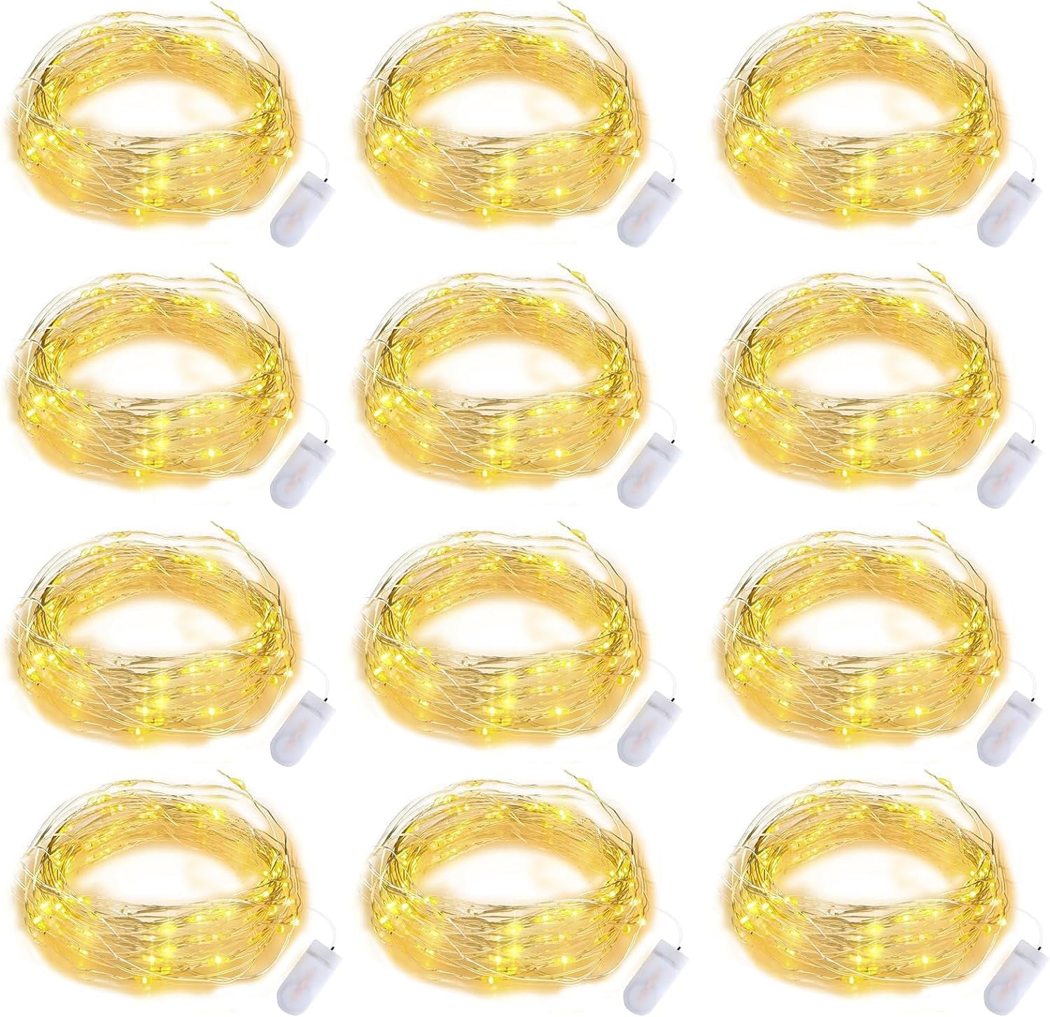 KANAVI BGP 12 Pack Fairy Lights Battery Operated Mini String Lights - 7 ...