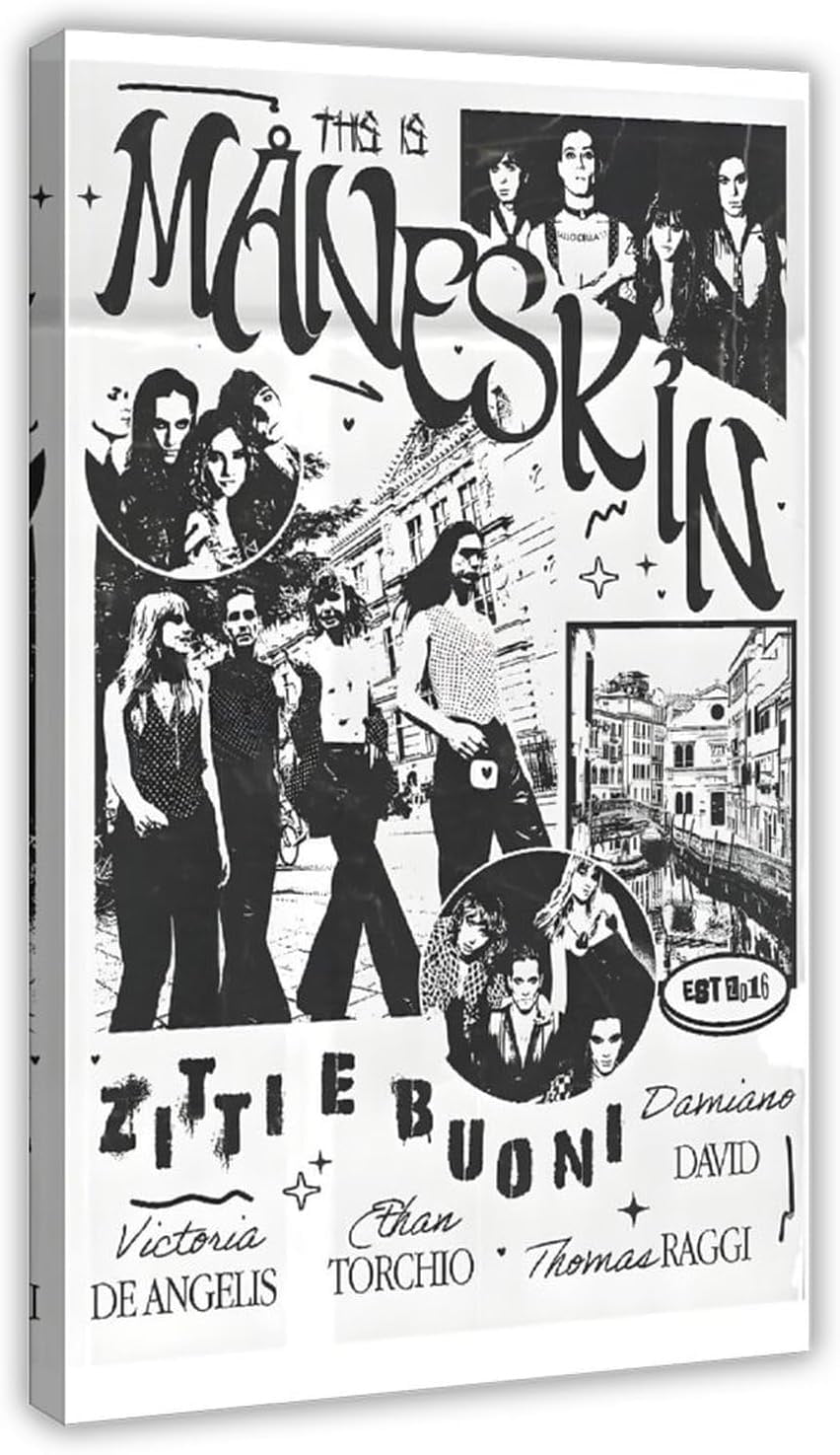 KANCH Rock Band Maneskin Poster Live At Circo Massimo Music Posters ...