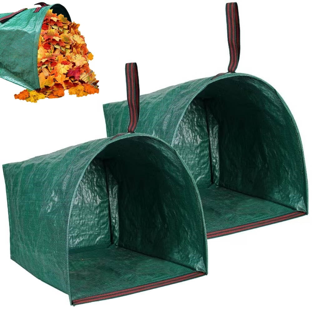 KANCOKIT 2 Pack 72 Gallons Leaf Bags, Reusable Yard Waste Bag with ...