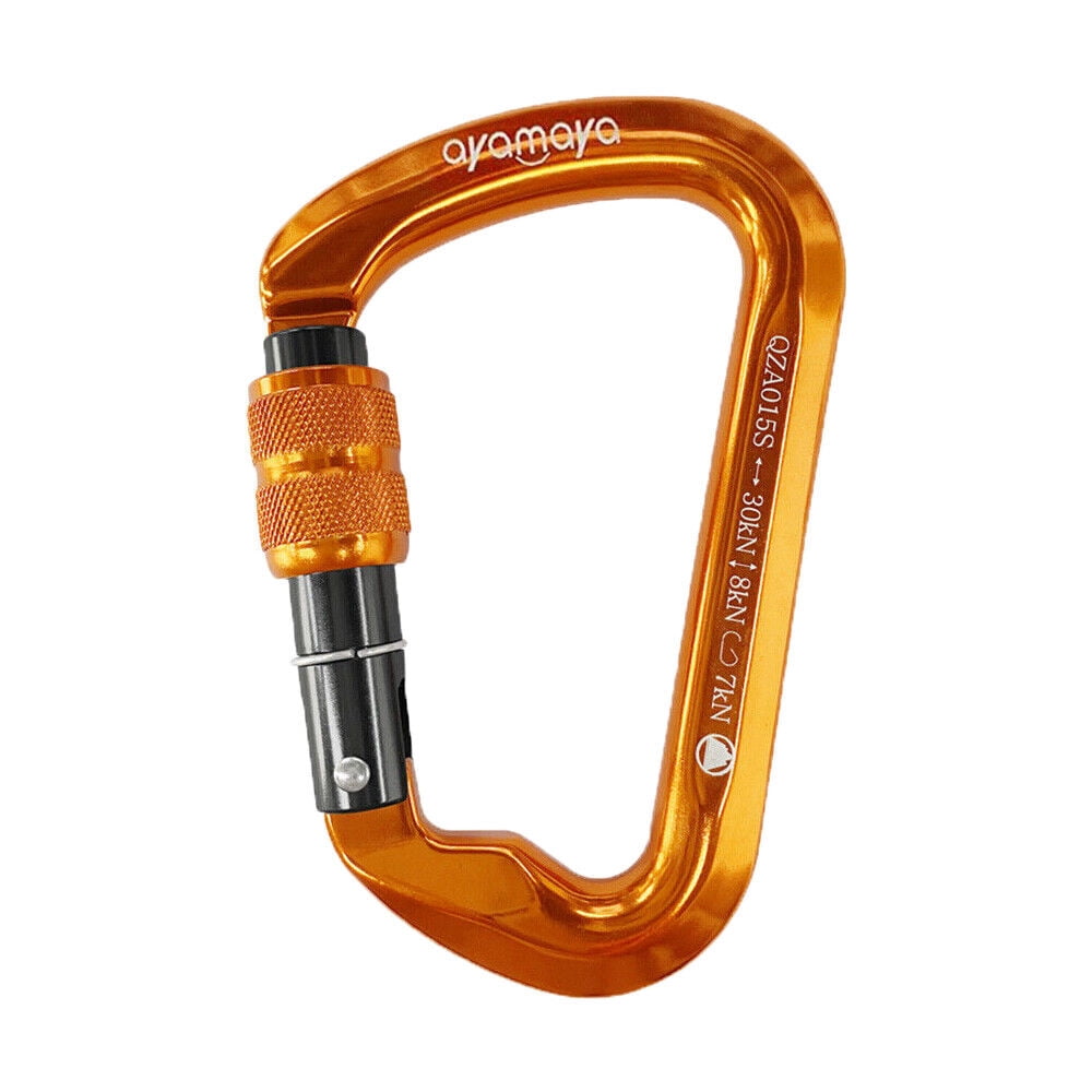 KANCOKIT 30kn Climbing Carabiner Aluminum Locking Carabiner D Shape ...