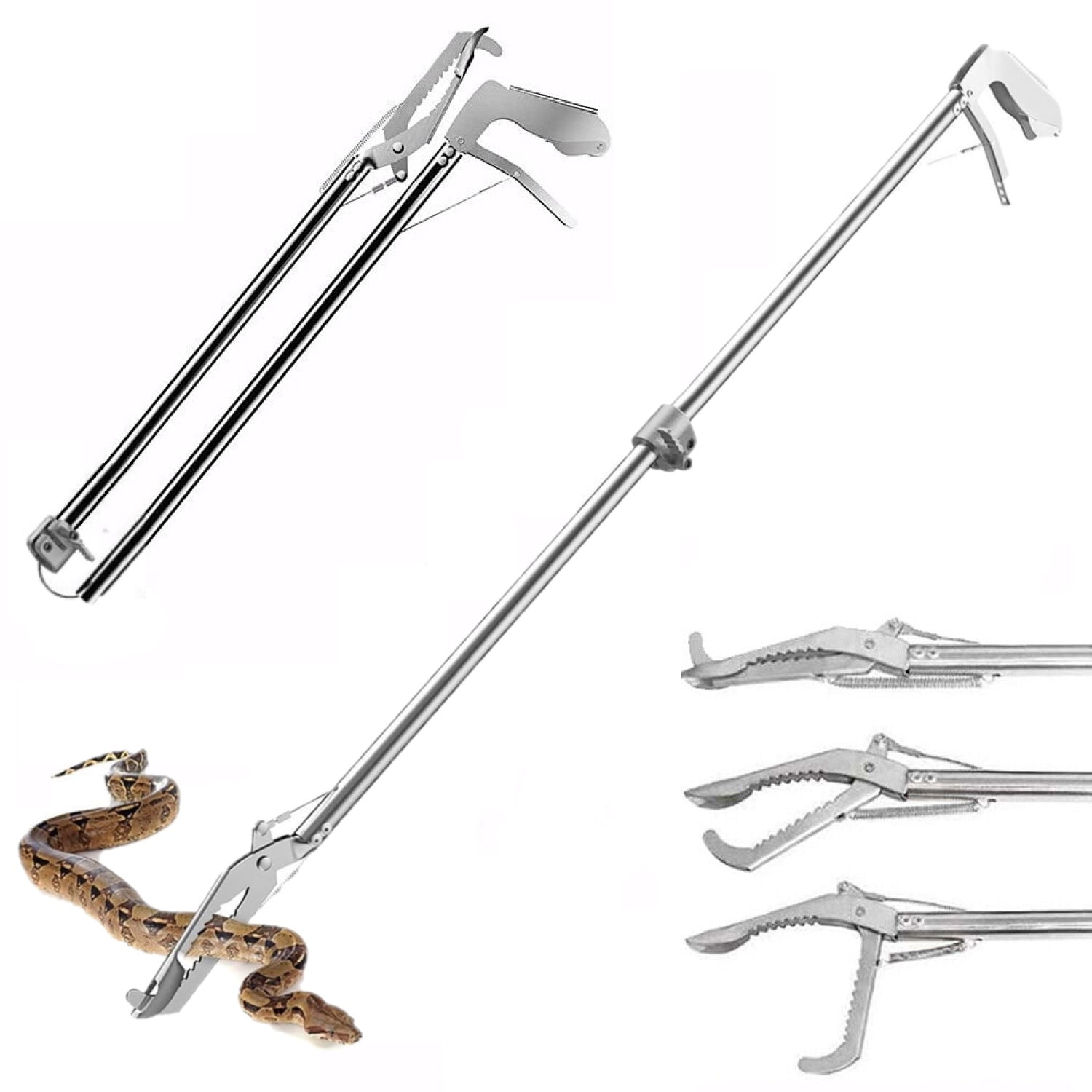 KANCOKIT 52" Snake Tongs Collapsible Grabber, Professional Reptile ...