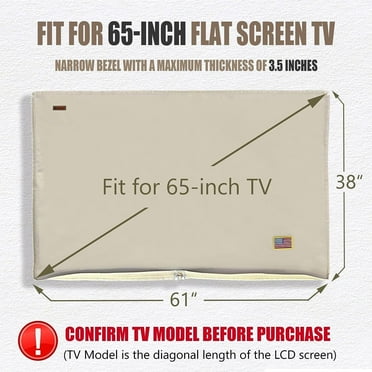 30"-85" 600D Outdoor TV Cover Fitted Waterproof Weatherproof Television ...