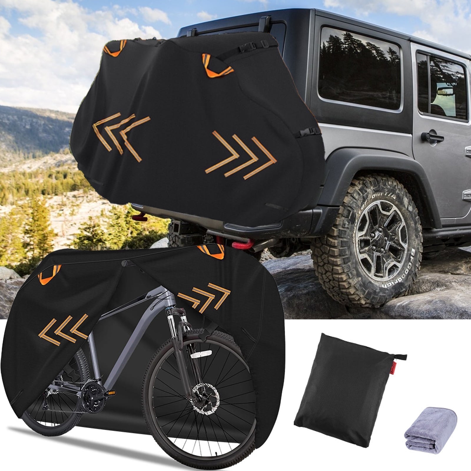 KANCOKIT Bike Cover for Transport on Rack, Waterproof Bicycle Covers ...