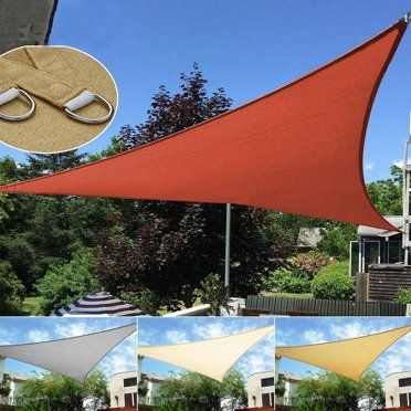 Sun Shade Sail Triangle Waterproof 6.5/10/12/16FT Outdoor Garden Patio ...