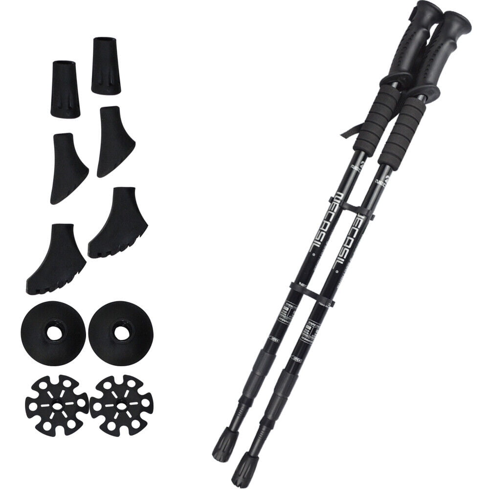 KANCOKIT Telescopic Trekking Poles, Lightweight Hiking Poles, Extended ...