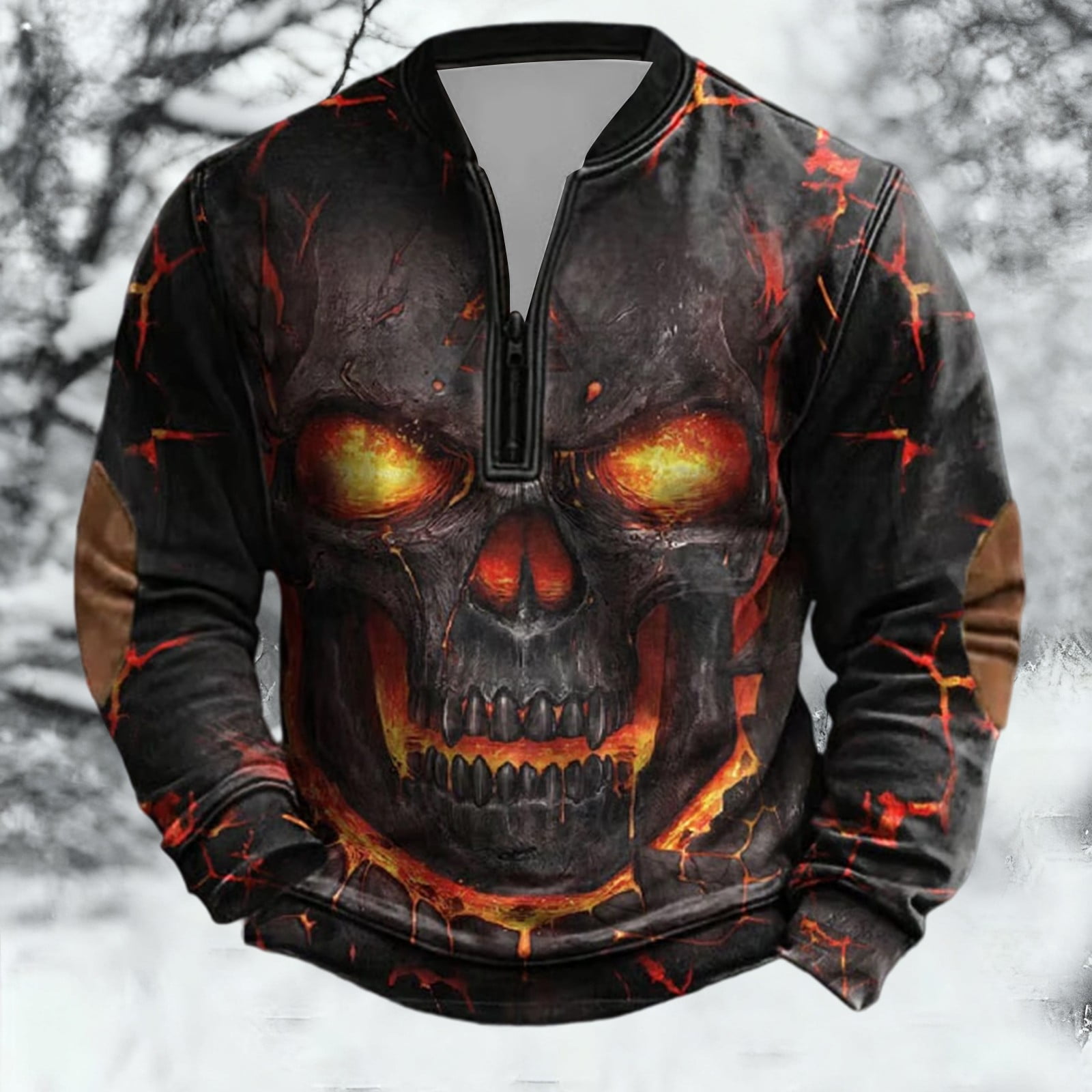 KANG Age Norse Mythology Midweight Pullover Sweater For With Half Zip ...