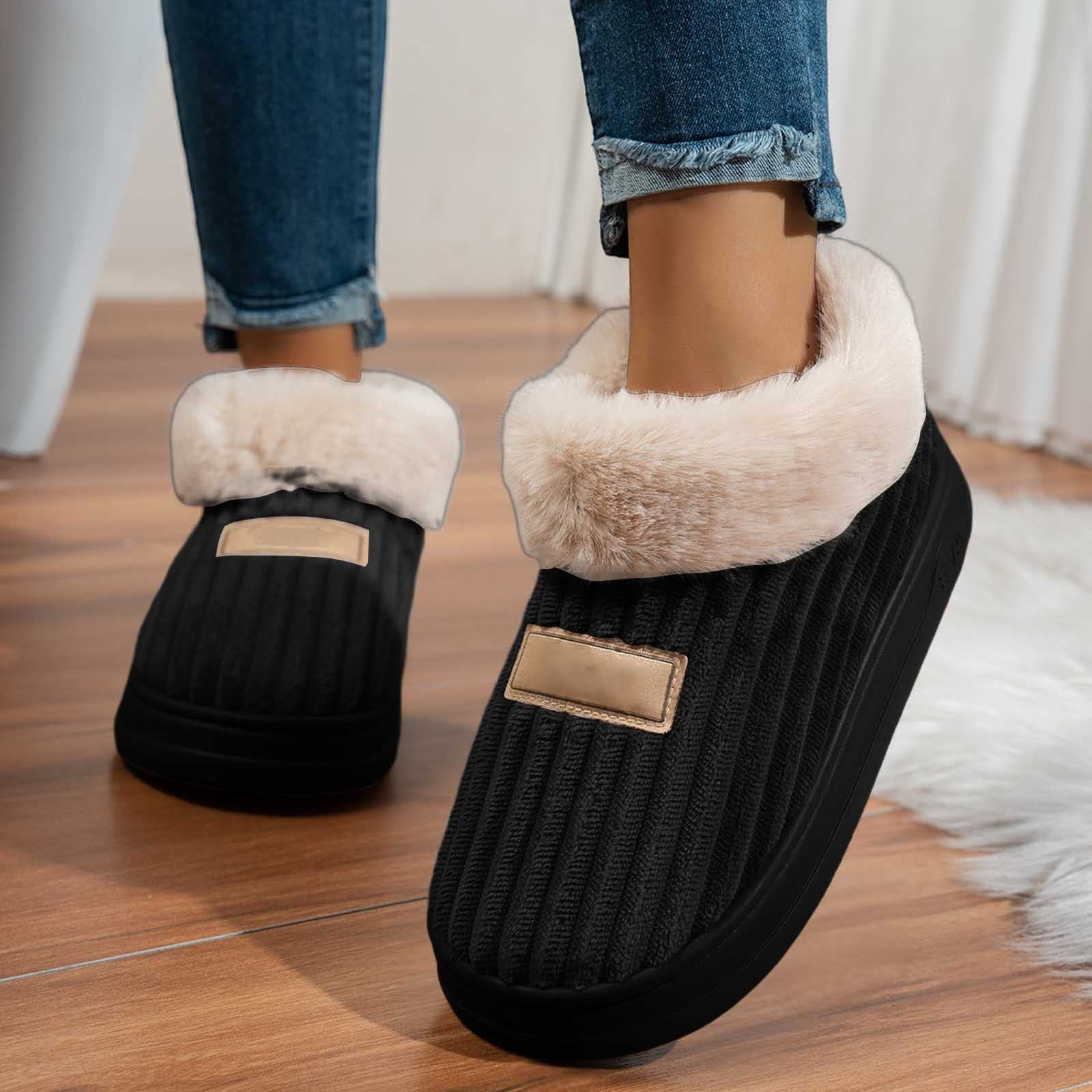 KANG Corduroy Slip On Slippers With Backstrap Indoor Outdoor Comfort ...