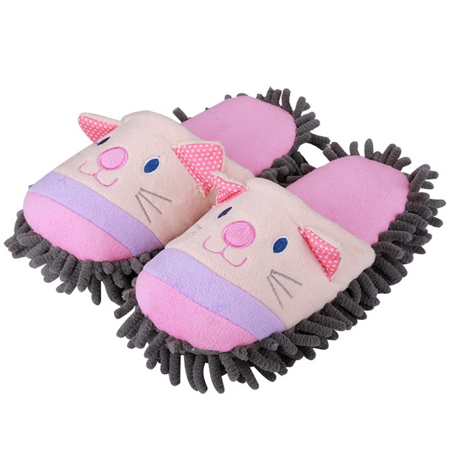 KANG Cozy Winter Slippers With Detachable Washable Cleaning Scuff Mop ...