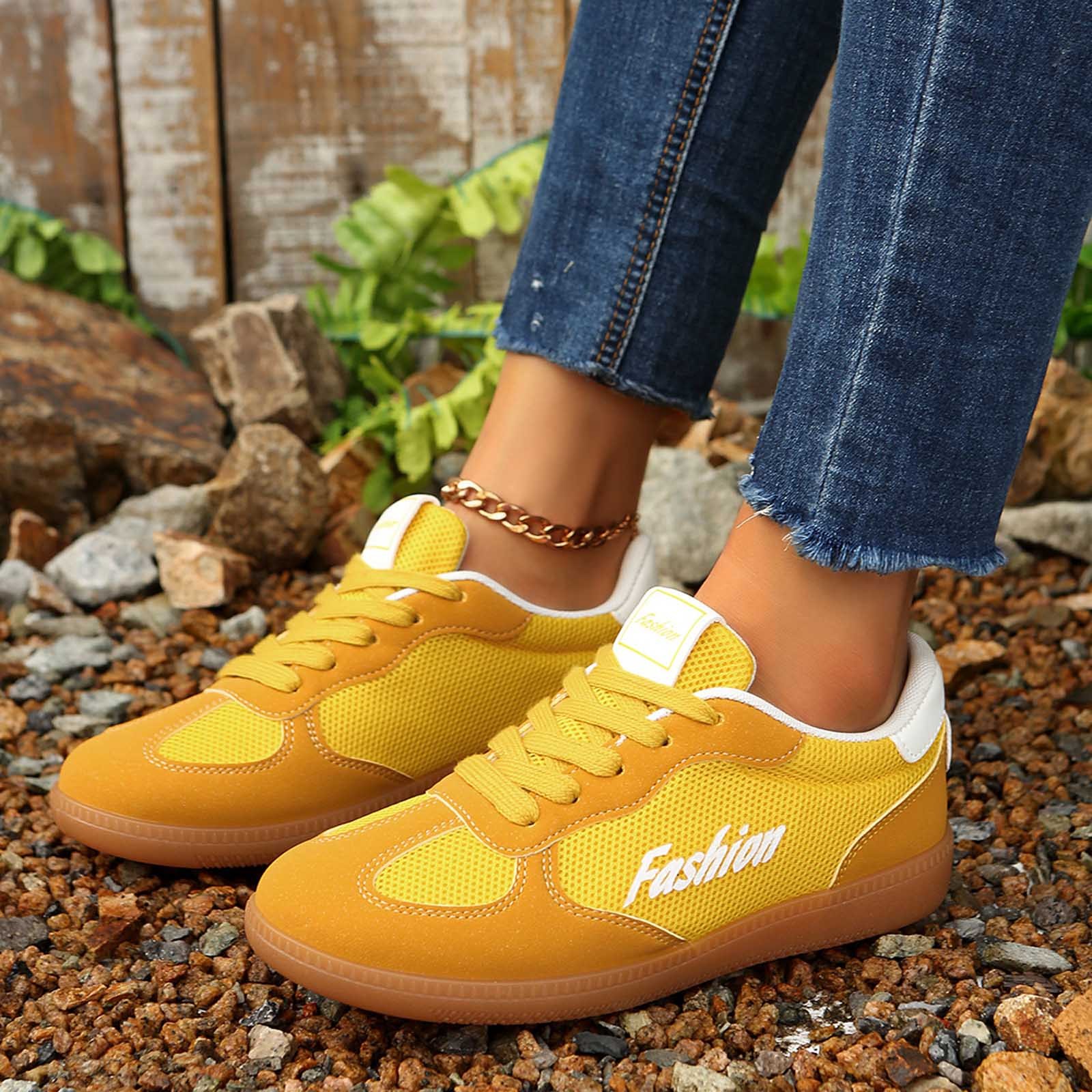 KANG Fashion Suede Lace Up Flat Casual Shoes Comfortable Loafers For ...