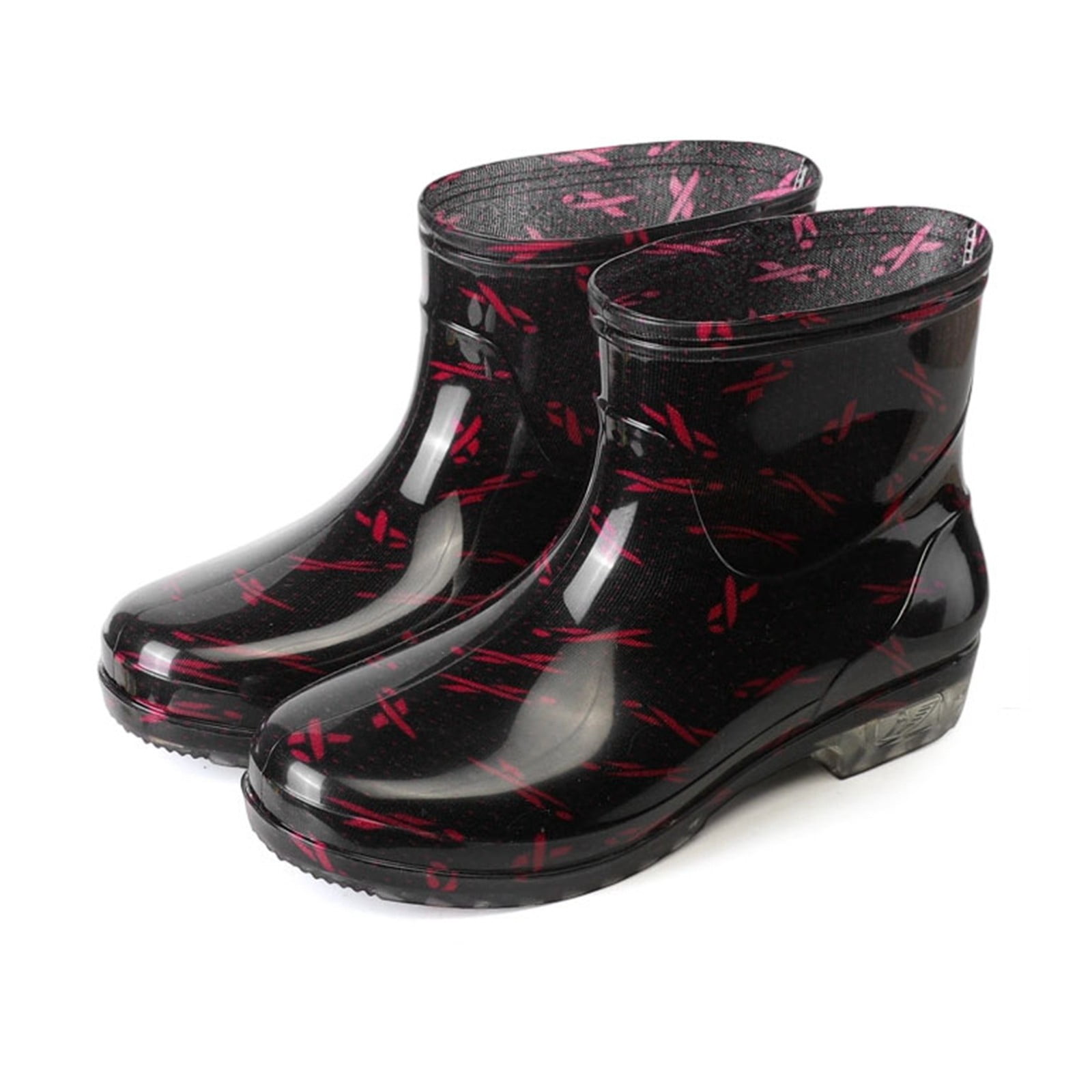 KANG Women's Low Cut Rain Boots Garden Kitchen Shoes Comfortable ...