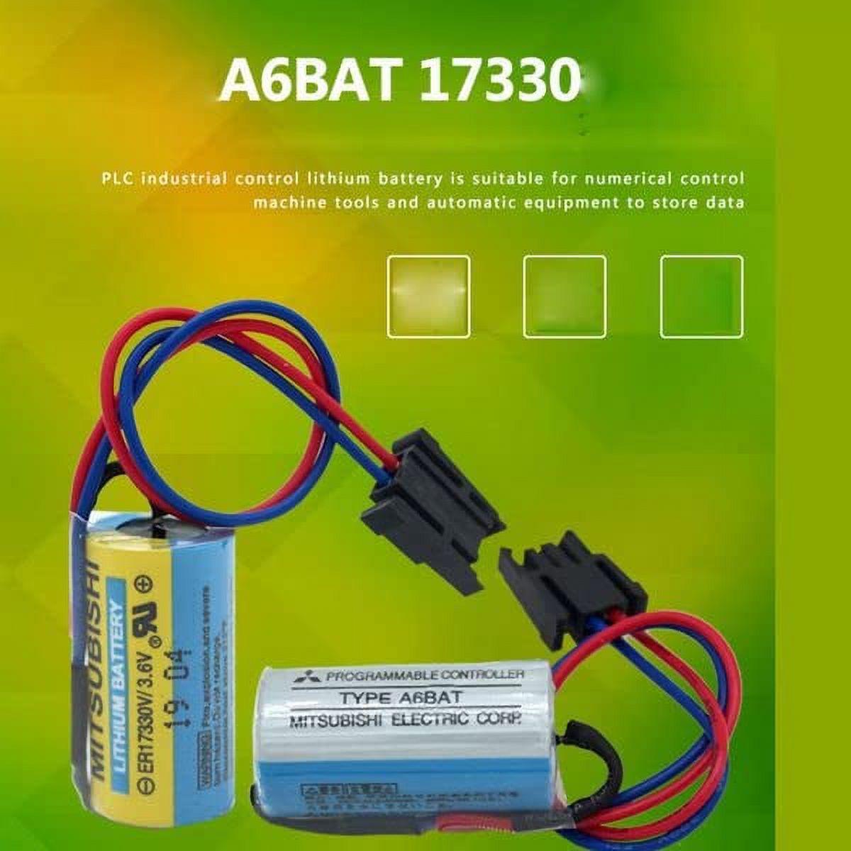 KANGLEUS 5 Pack of ER17330v/3.6V, A6BAT-MR-BAT Battery 3.6V PLC ...