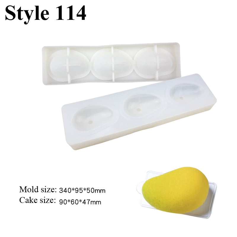 KANGQUN Mango Mousse Moulds Lemon Silicone Cake Molds Pastry Baking ...