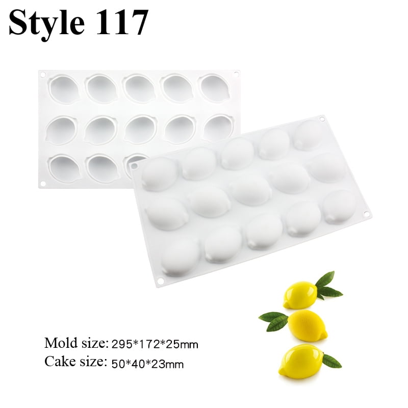 KANGQUN Mango Mousse Moulds Lemon Silicone Cake Molds Pastry Baking ...