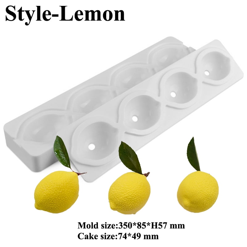 KANGQUN Mango Mousse Moulds Lemon Silicone Cake Molds Pastry Baking ...