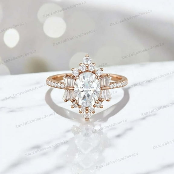 KANISHKAGEMS&JEWELS 2Ct 9x7mm / Marquise Cut Moissanite Engagement Ring ...