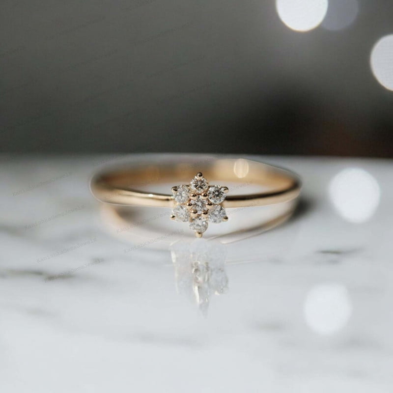 KANISHKAGEMS&JEWELS 2MM / 2Ct Moissanite Engagement Ring Star Shape ...