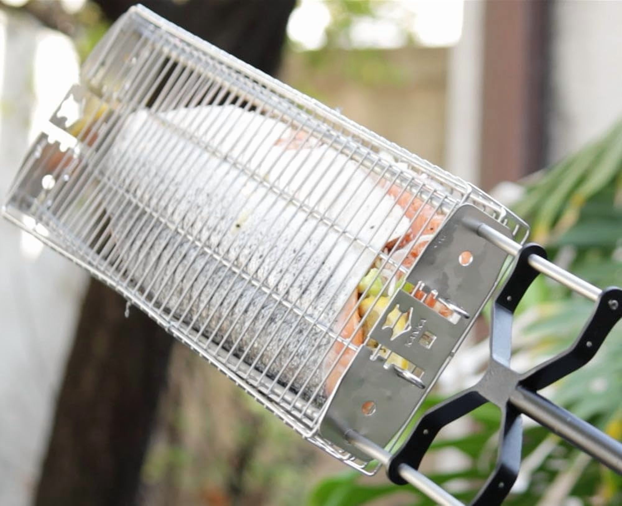 KANKA Grill Stainless Steel BBQ Grill Basket – Double Size Grilling ...