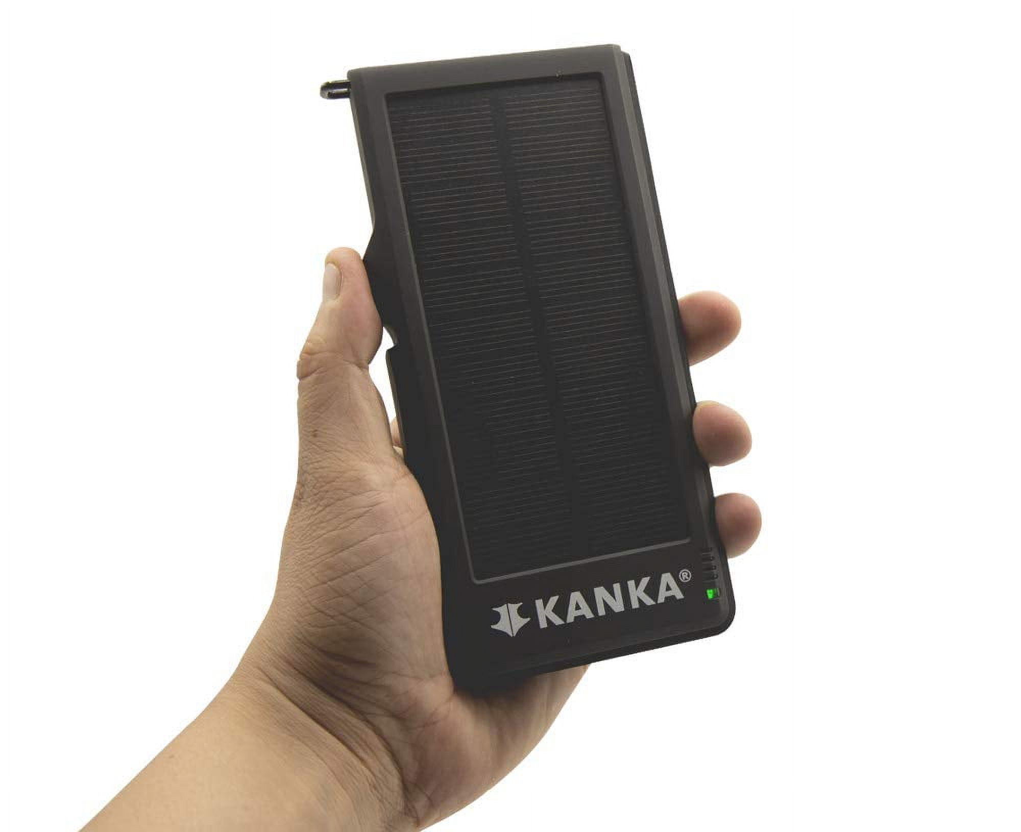 KANKA 10,000mAh Power Bank with Solar Charging Panel - Portable Charger ...