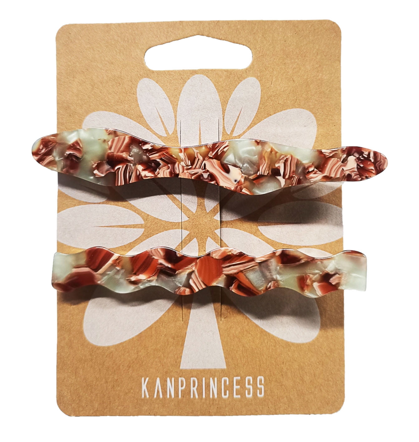 KANPRINCESS 2PCS/SET Acrylic Resin Side Hair Clips, No-Slip Hairpins ...