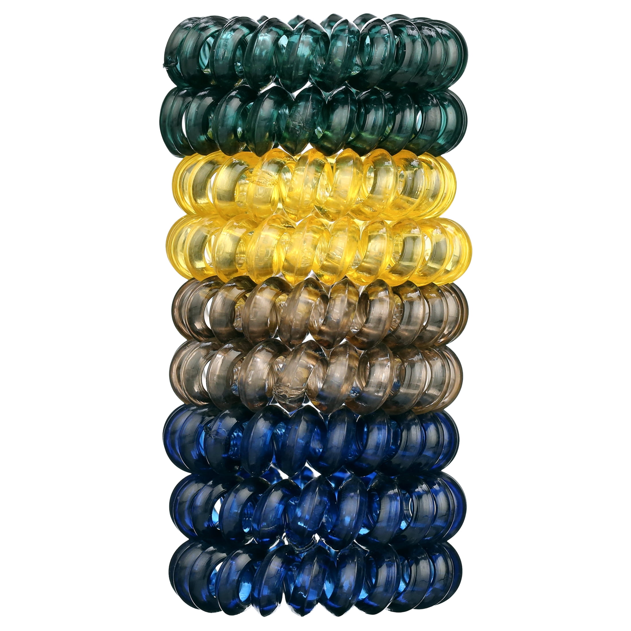 KANPRINCESS 9PCS/Set Spiral Hair Ties, Elastic Coil Hair Ties, Women's ...