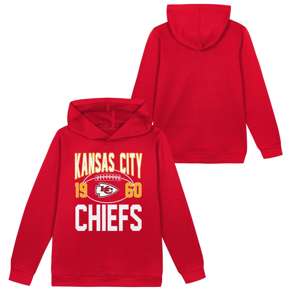 KANSAS CITY CHIEFS Toddler Primry Color Poly Fleece Hoodie Established ...