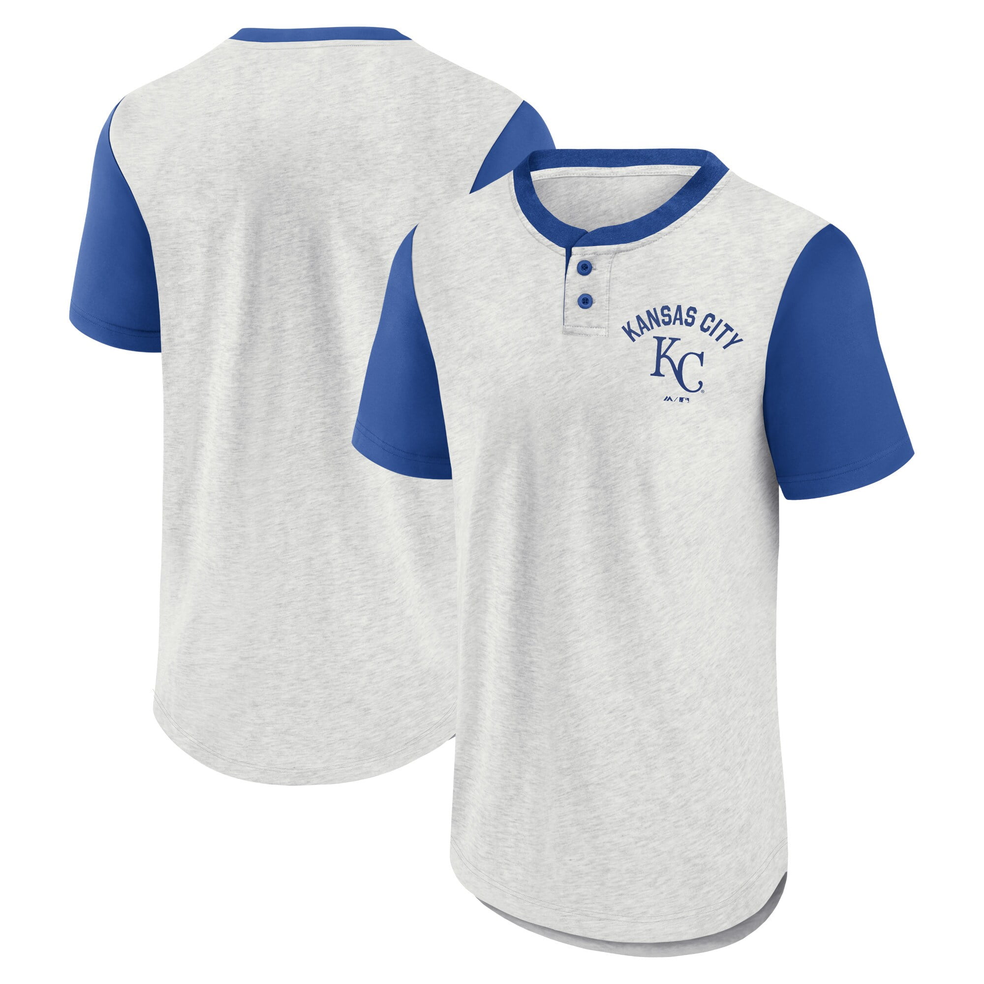 Men's Fanatics Branded Oatmeal Kansas City Royals High and Tight Henley ...