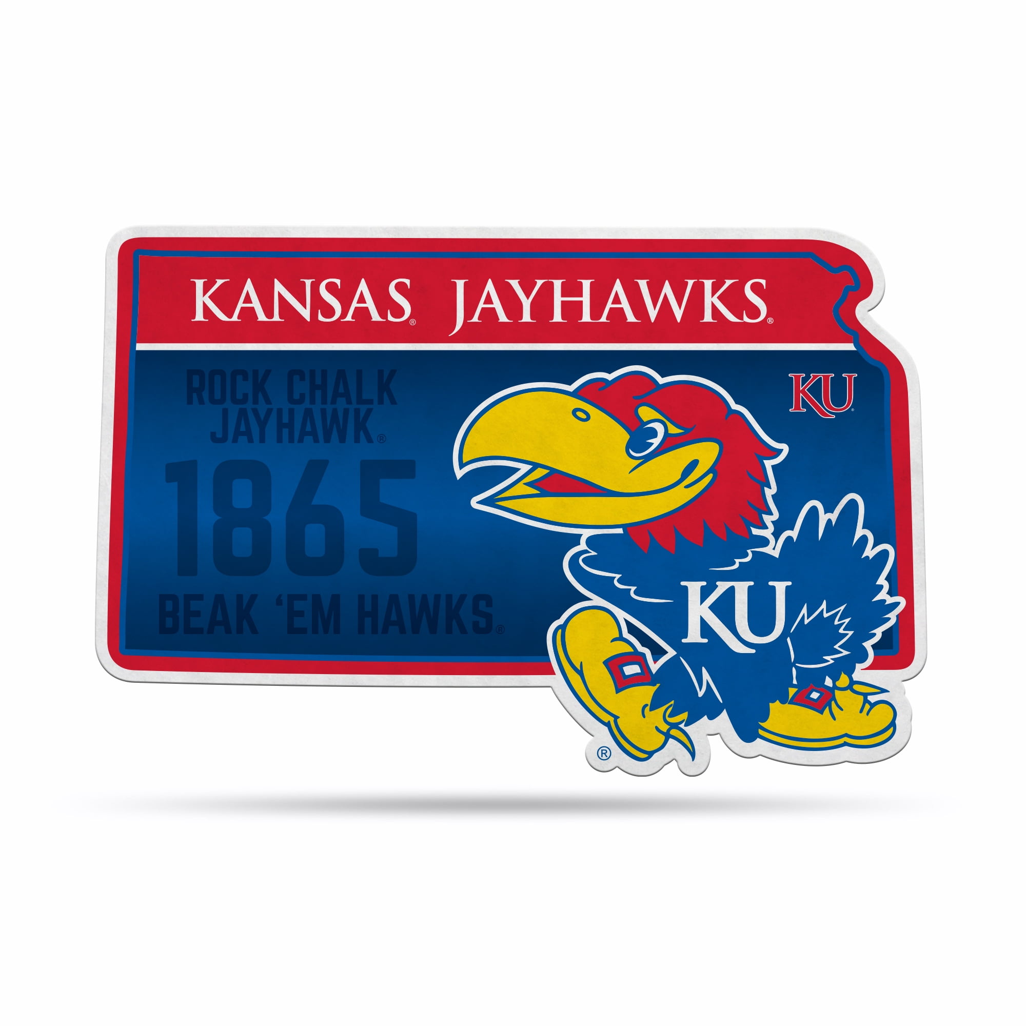KANSAS UNIVERSITY 18" STATE SHAPE PENNANT - Walmart.com
