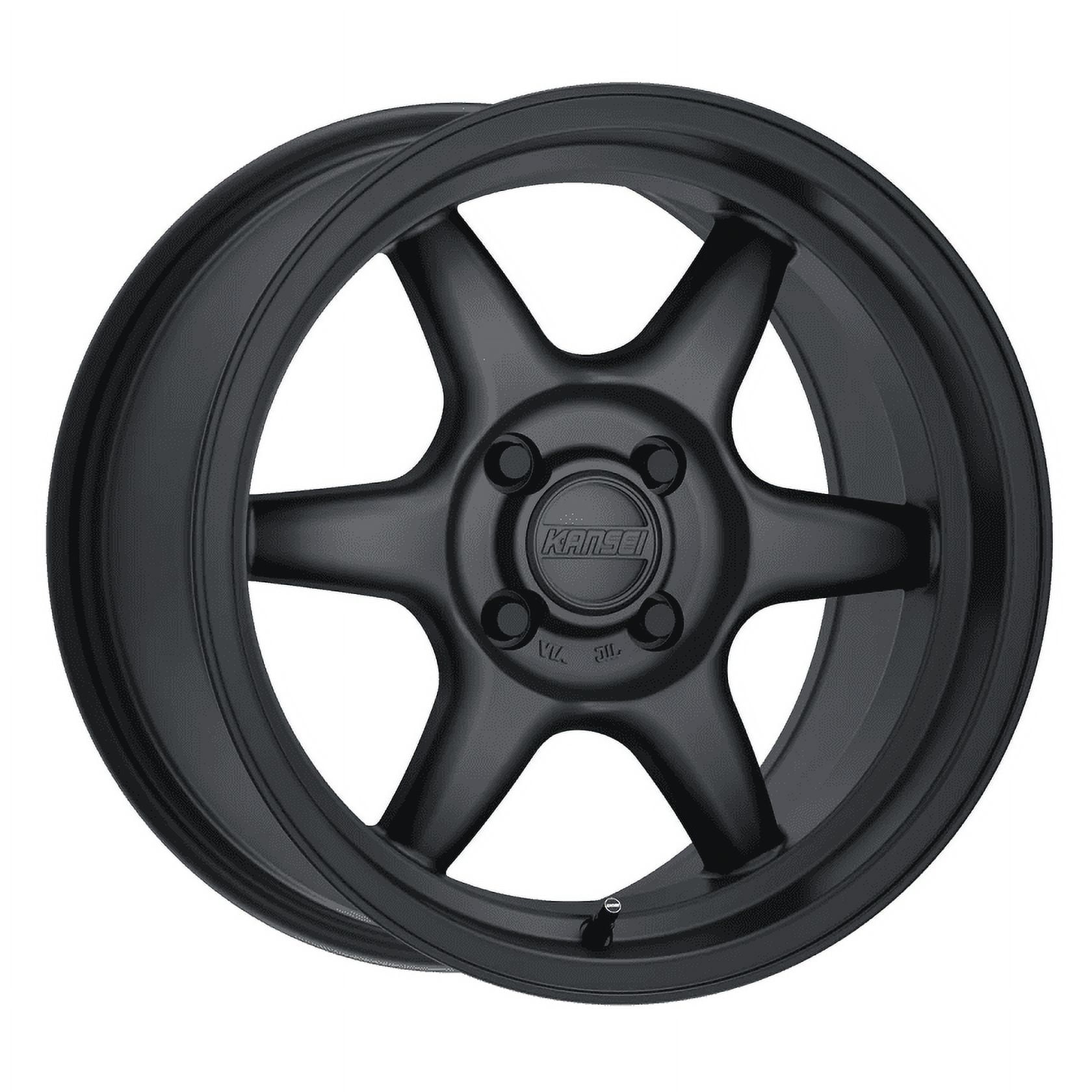 KANSEI Tandem 15" Rim 15X8 4X100 Offset 25 Satin Black (Quantity of 1 ...