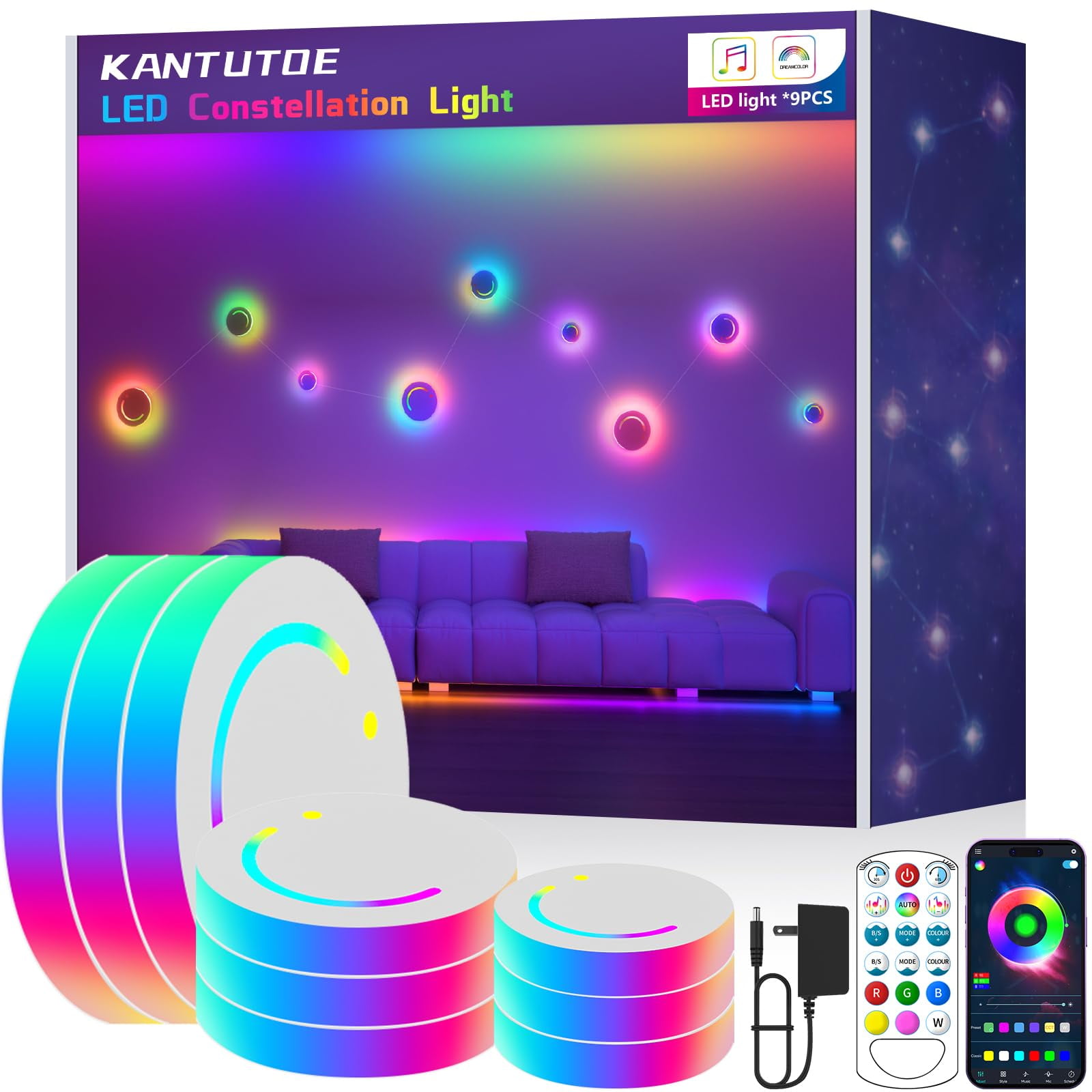 KANTUTOE DIY LED Wall Lights, Led Strip Lights, Customizable LED ...