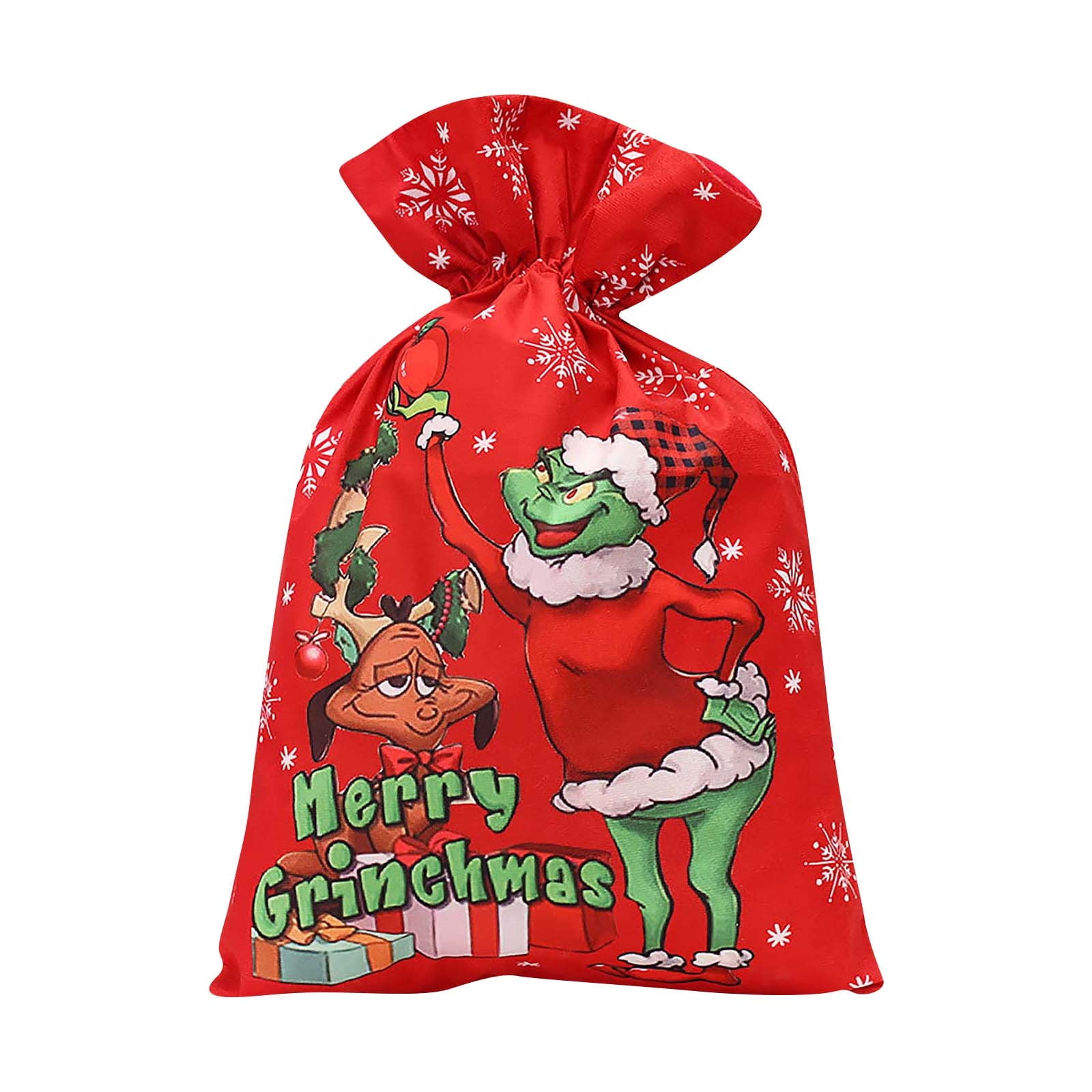 KANY Christmas Green Thief Double Drawstring Gift Bags Candy Bags Elf ...