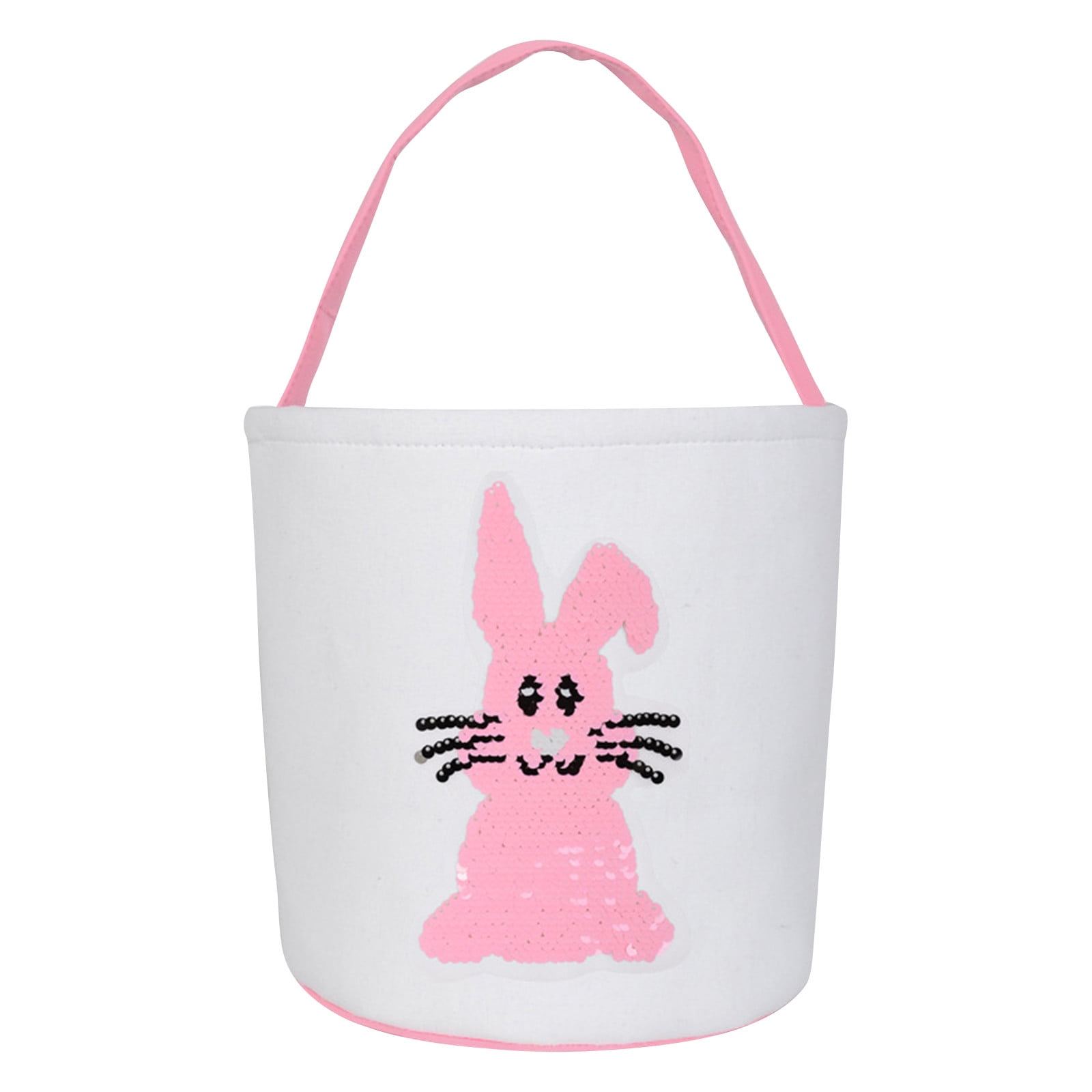 KANY Easter Basket Bunny Printed, Sequin Plush Easter Basket Easter ...