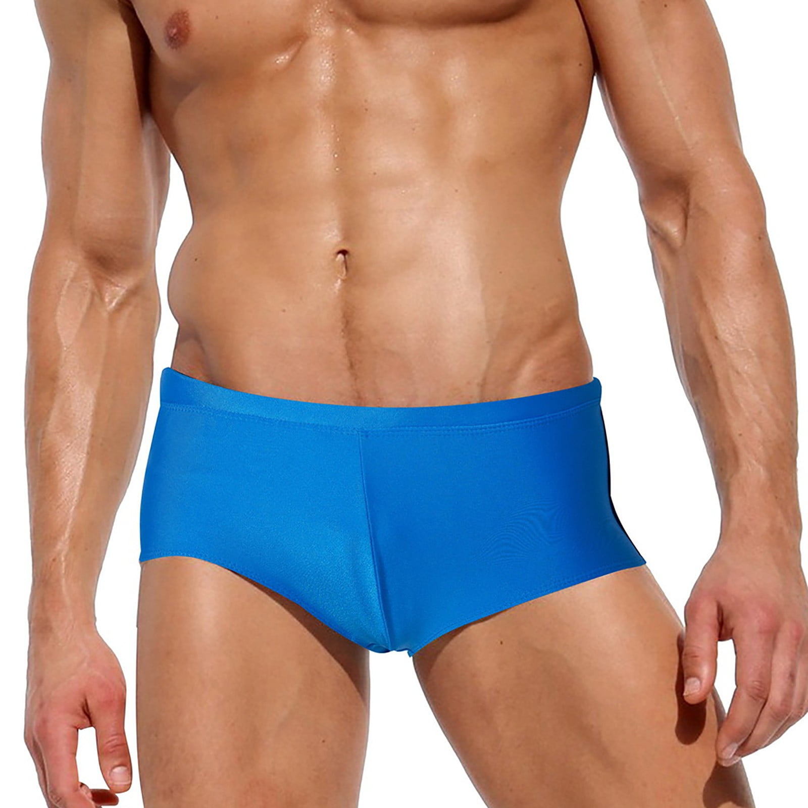 Kany Mens Swim Trunks Mens Sexy Fashion Solid Color Striped Flat