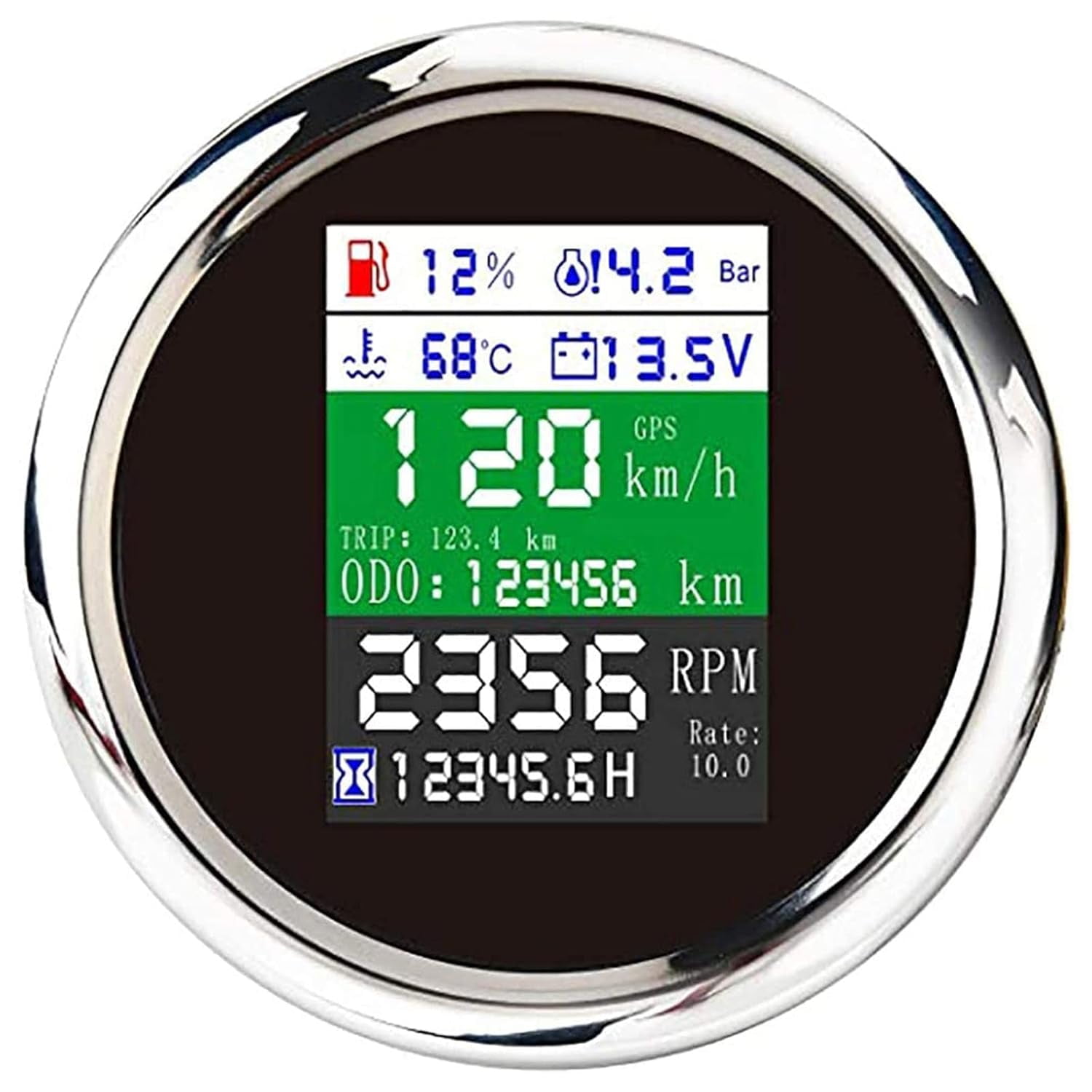 KAOLALI Adjustable GPS Speedometer Multi-Functional 6-in-1 Digital ...