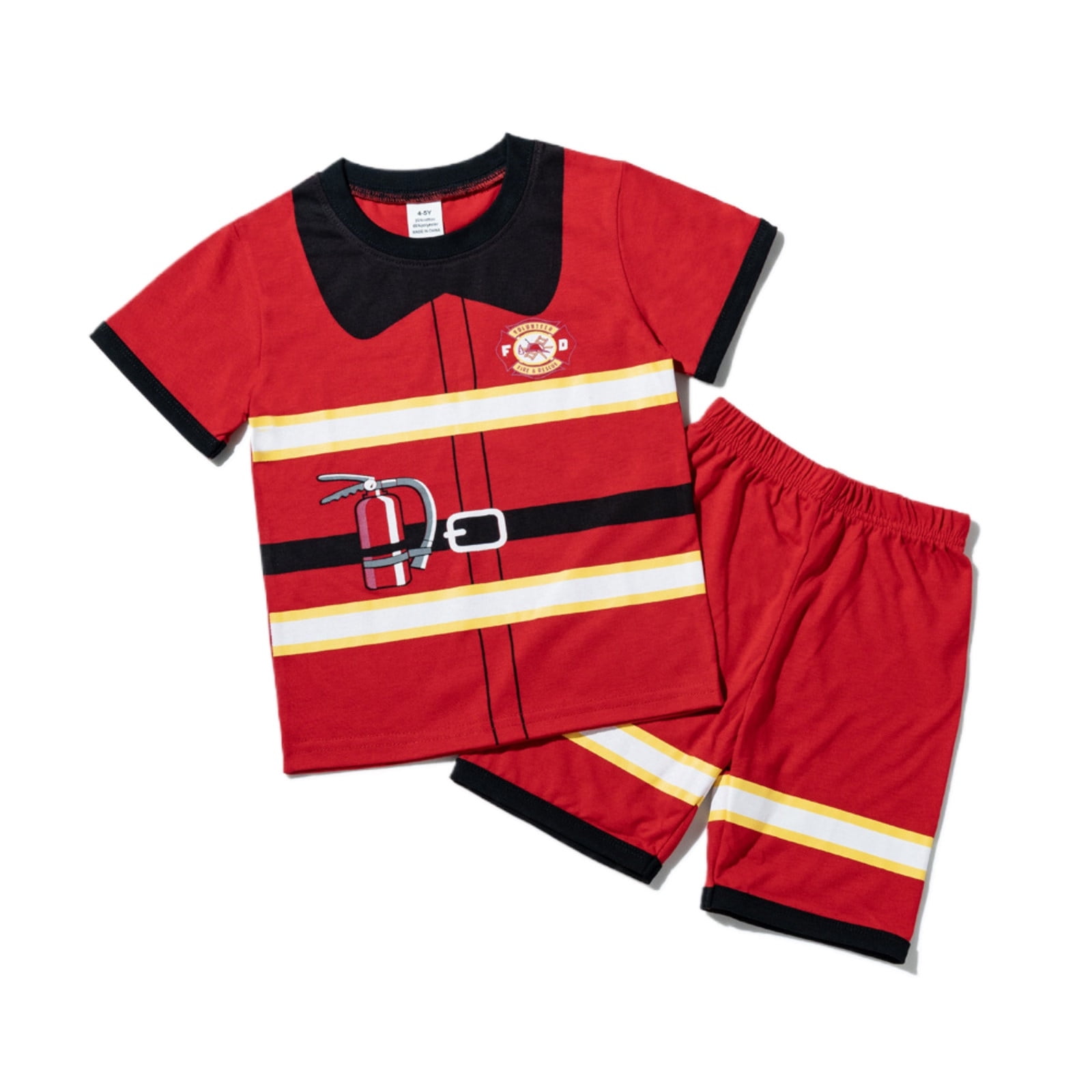 KAOOCXU Boys Girls Summer Outfits Cartoon Fire Extinguisher Printed ...