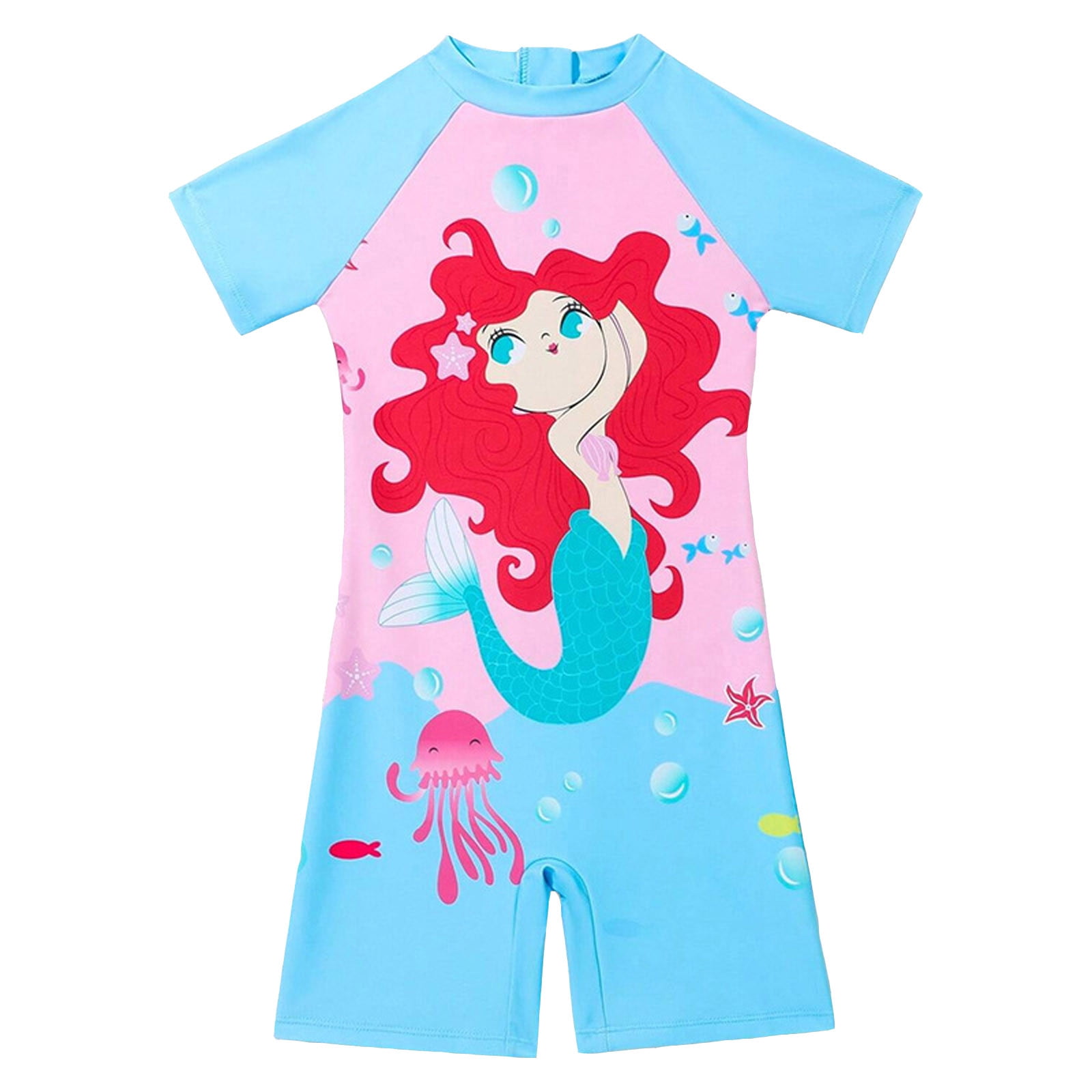 KAOOCXU Girl New Summer Swim Wear Short Sleeved Cartoon Cartoon Printed ...