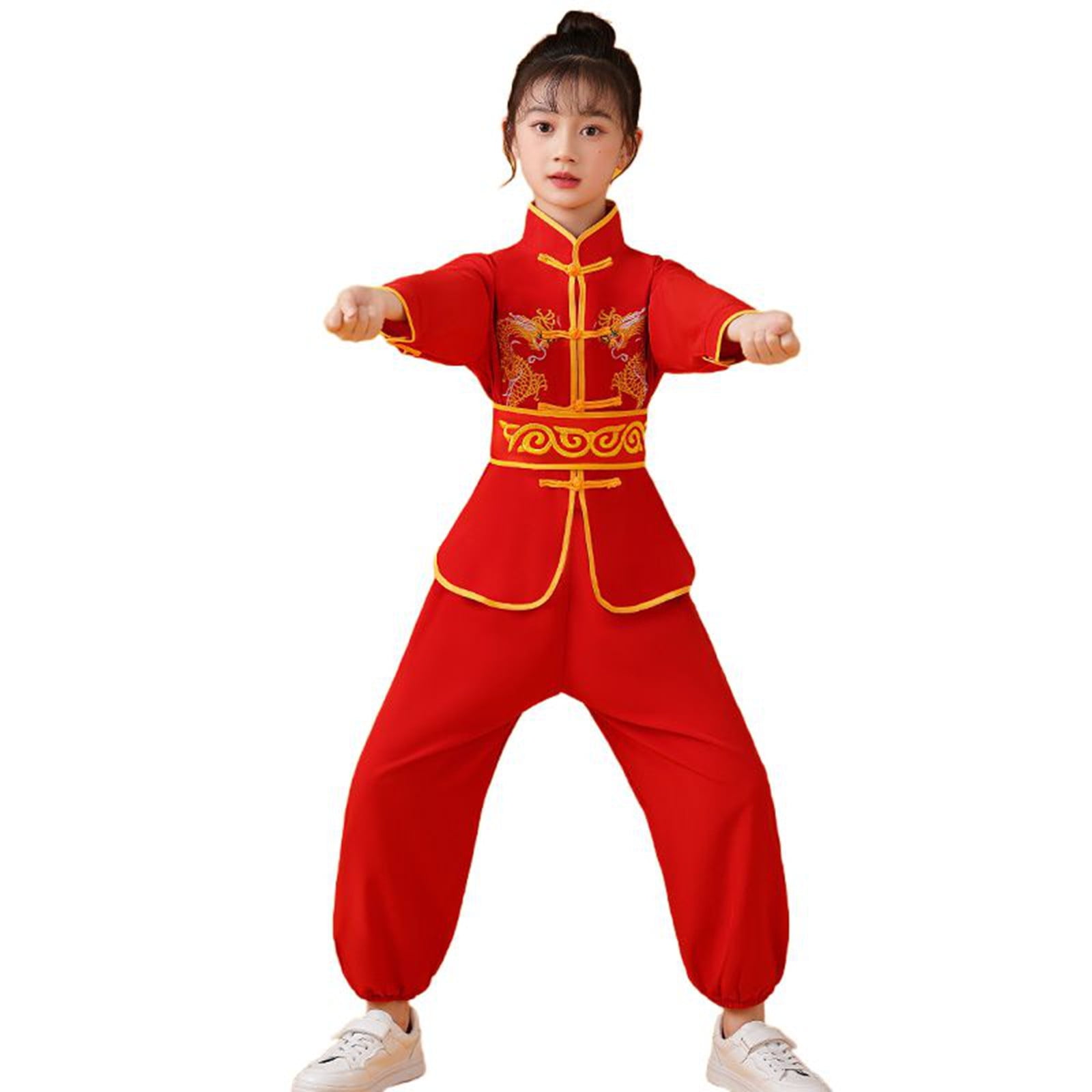 KAOOCXU New Outfits Boys Girls Retro Suit Training Uniforms Traditional ...