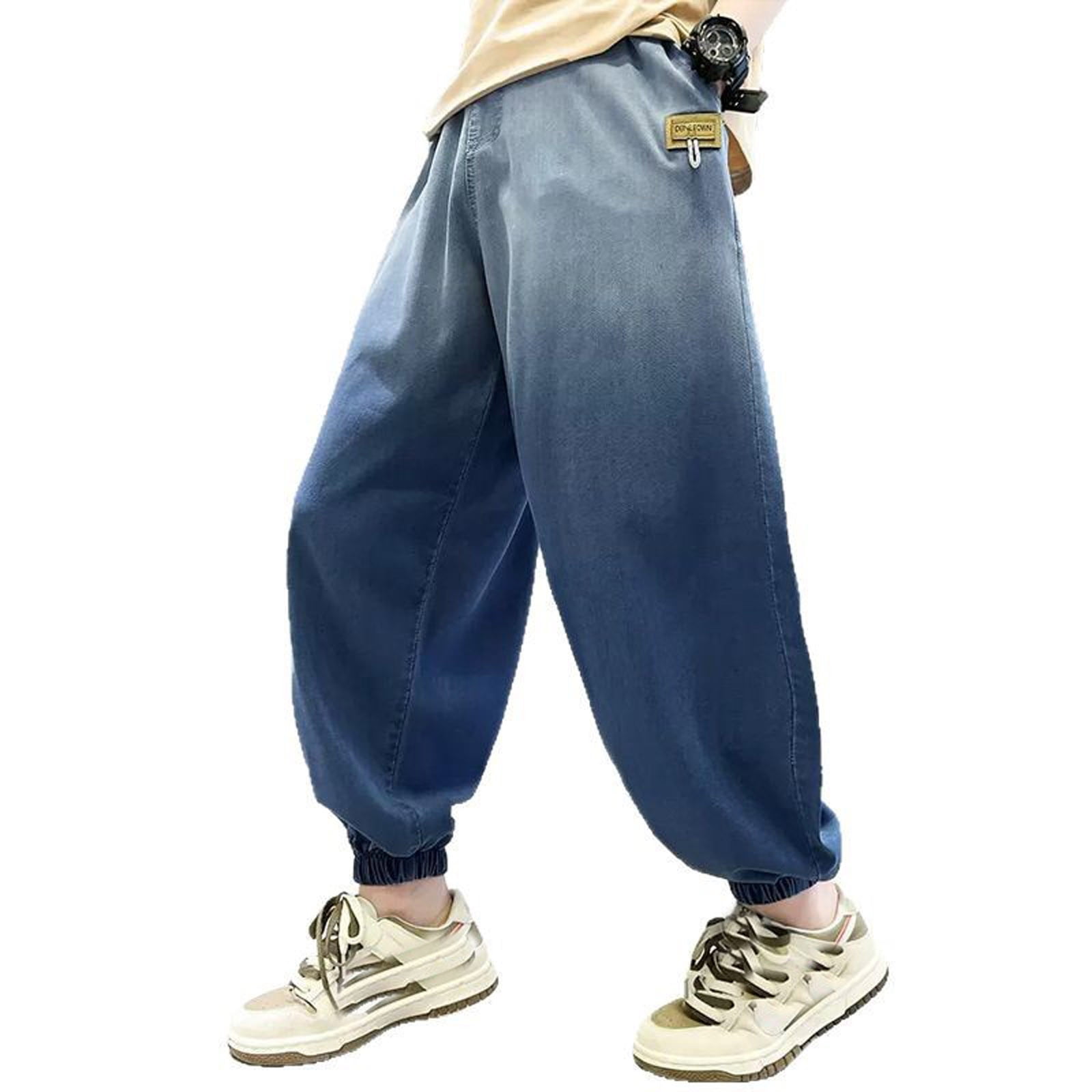 KAOOCXU Simple Trousers For Boy Gradient Color Mosquito Proof Big Boys ...