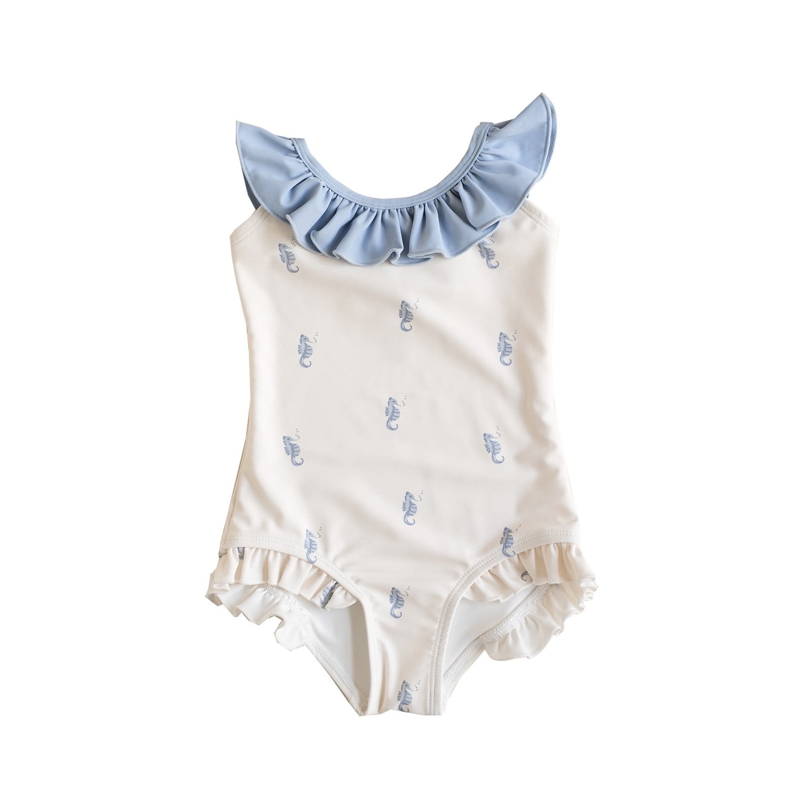 KAOOCXU Summer Swimwear For Girls Lovely Seahorse Printed Flying Sleeve ...