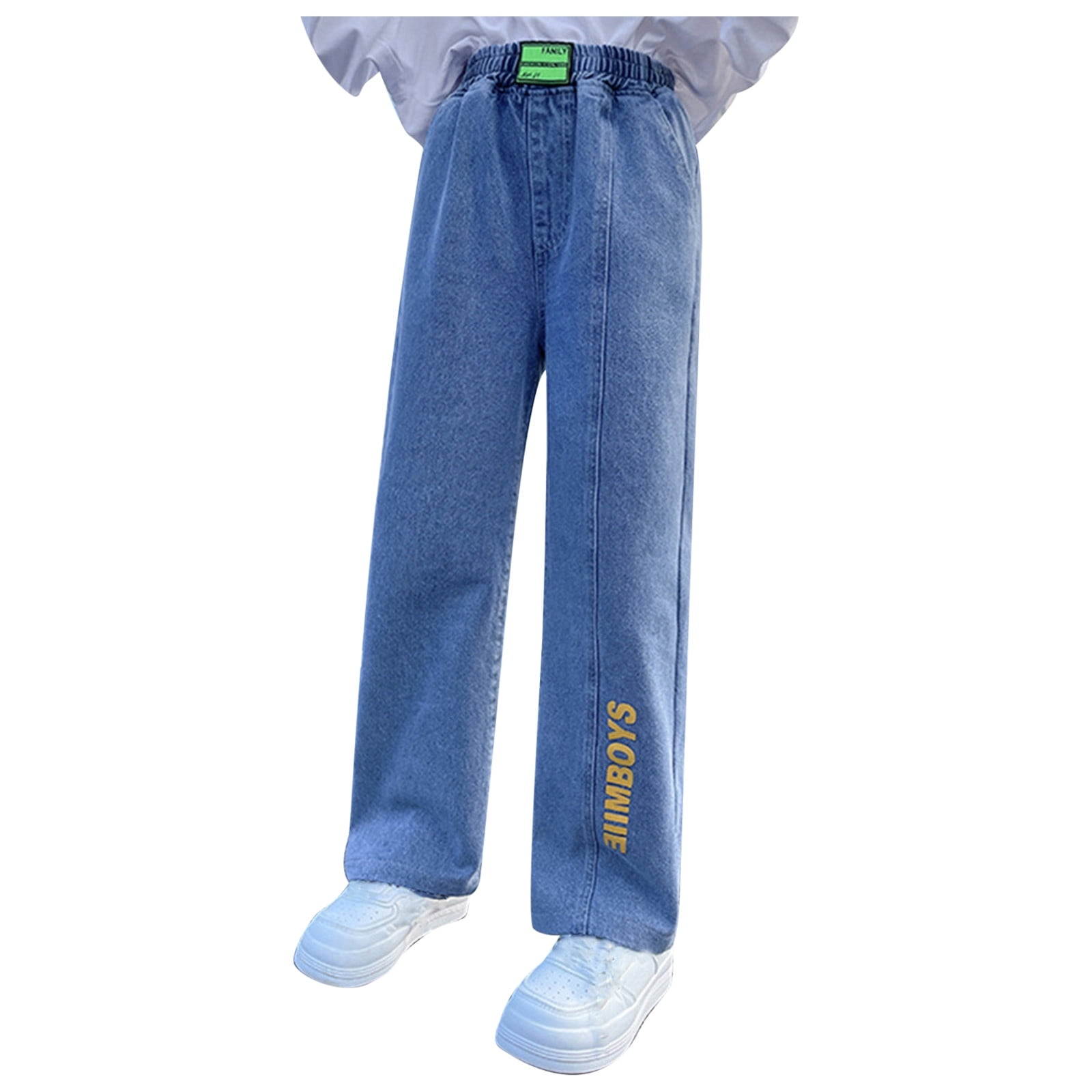 KAOOCXU Versatile Trousers For Girl Letter Printed Medium And Large Age ...