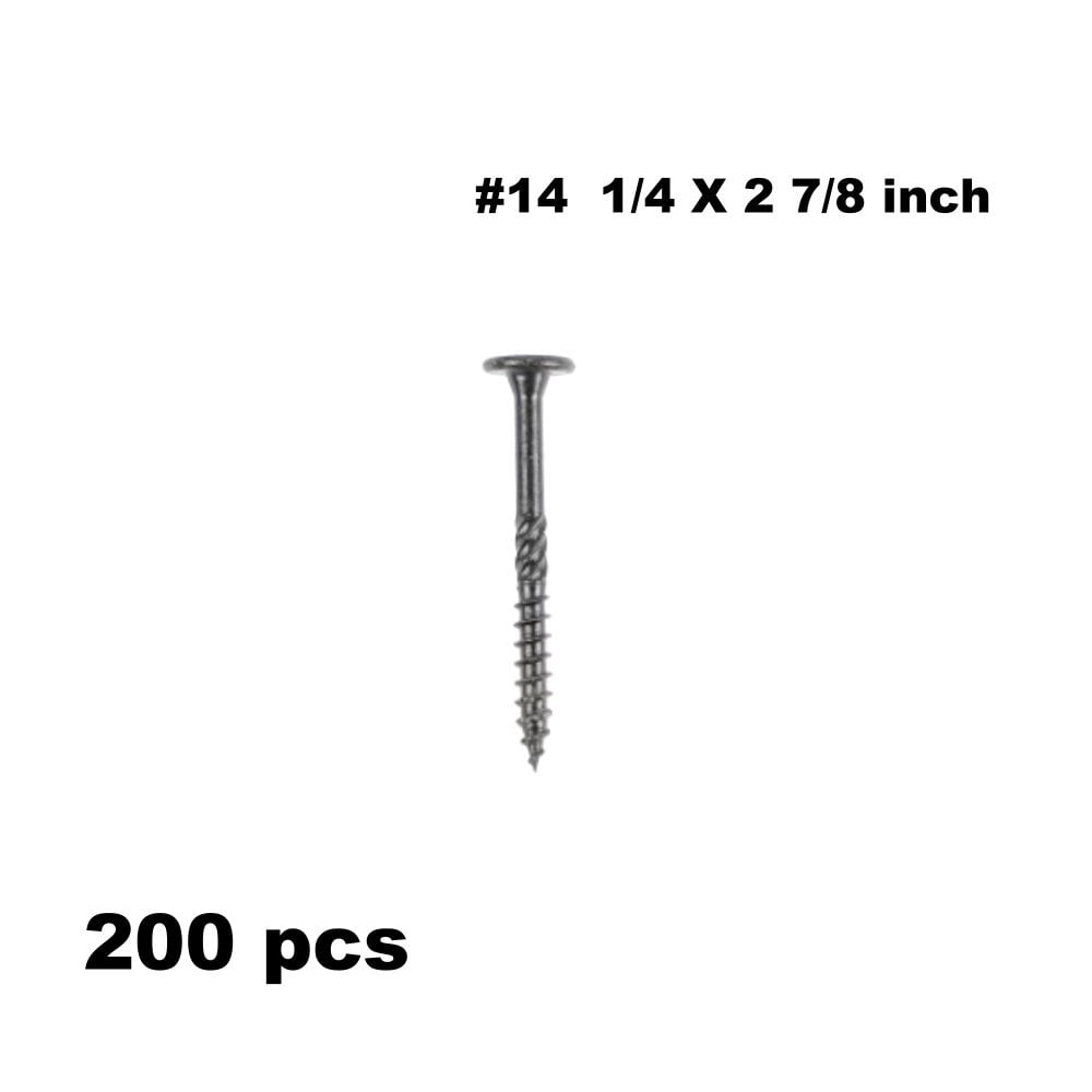 KAPAS Decking/Fencing/ Framing Black Wood Screws #14 1/4 X 2 7/8” Flat ...