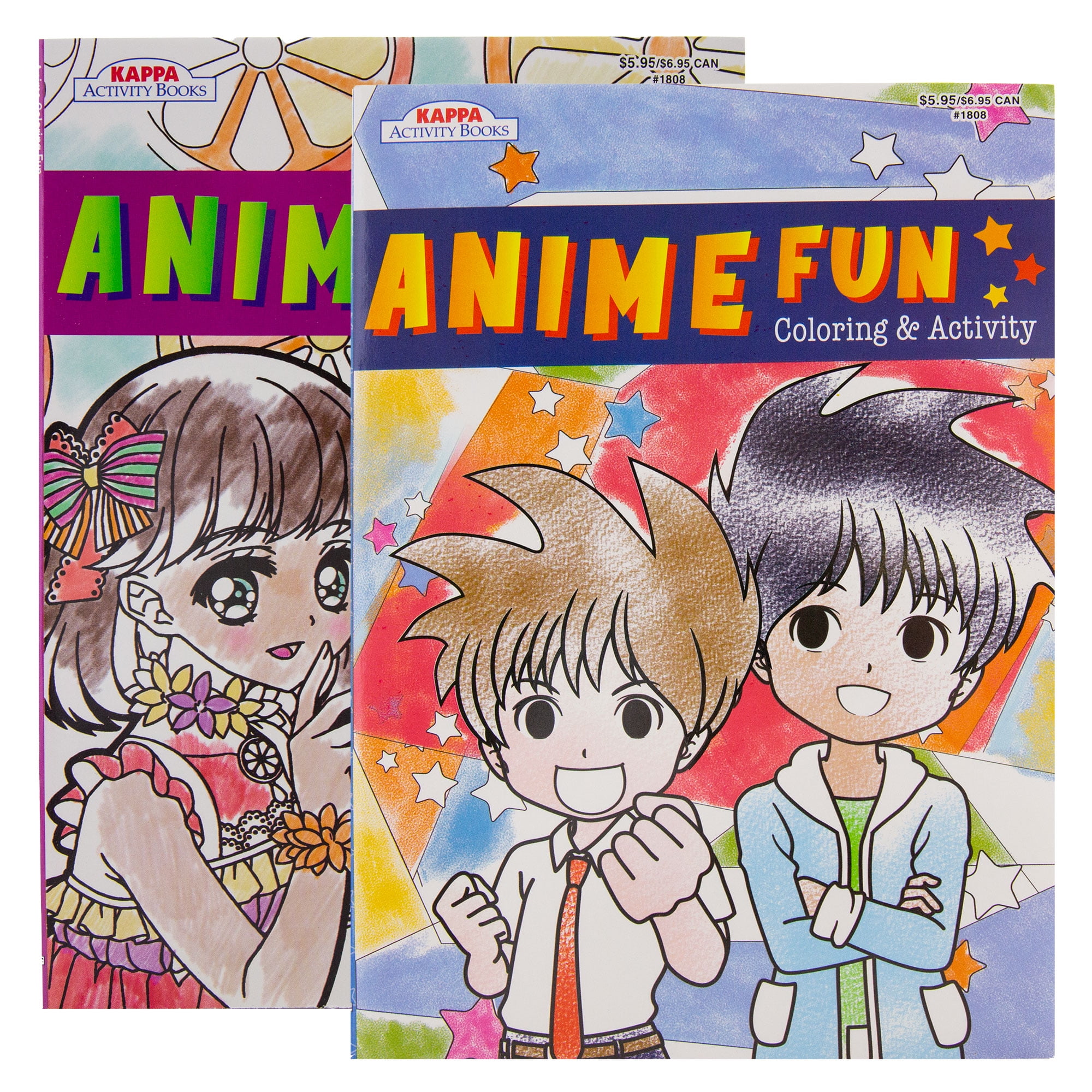 KAPPA Anime Fun Coloring & Activity Book 2 Titles, Gift for Kids ...