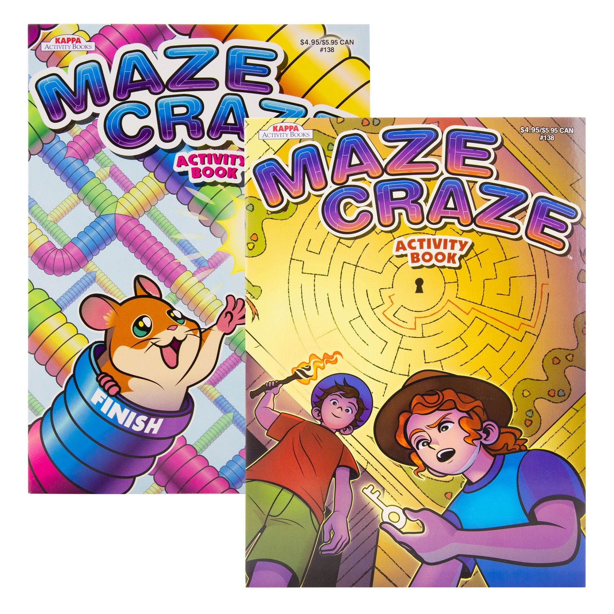 KAPPA Maze Craze Book, 2 Title, Maze Activity Books Workbook for Kids ...